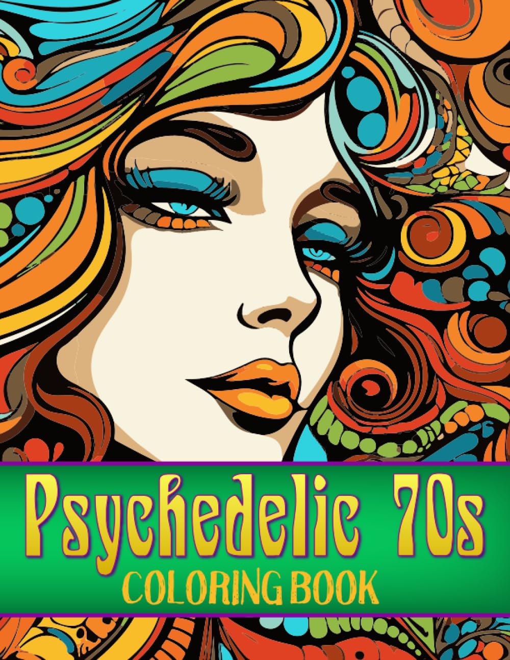 Amazon.com: Psychedelic 70s Coloring Book: Throwback groovy designs ...