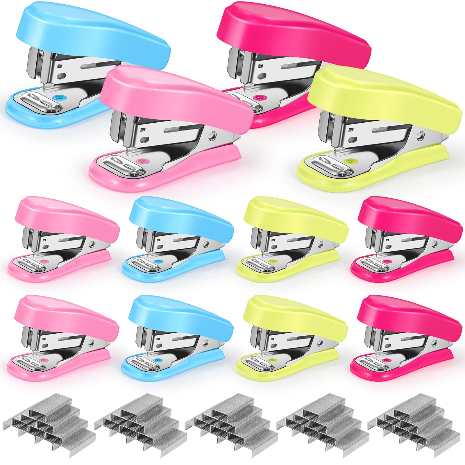 Snapklik.com : Ctosree 12 Pieces Mini Stapler Bulk