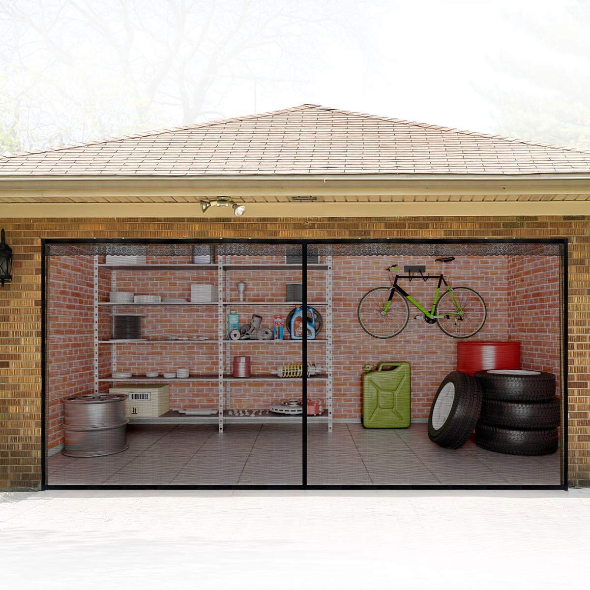 Overhead Door Bug Screens Fly Screen Mosquito Magnetic Window Screen,
