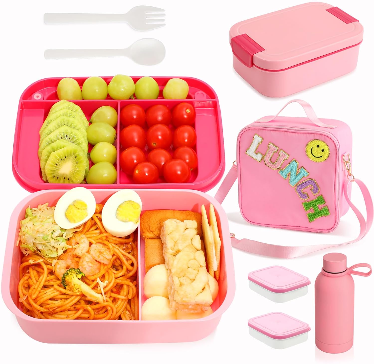 Amazon.com: Bento Lunch Box Set for Kids with 12oz Insulated Water ...