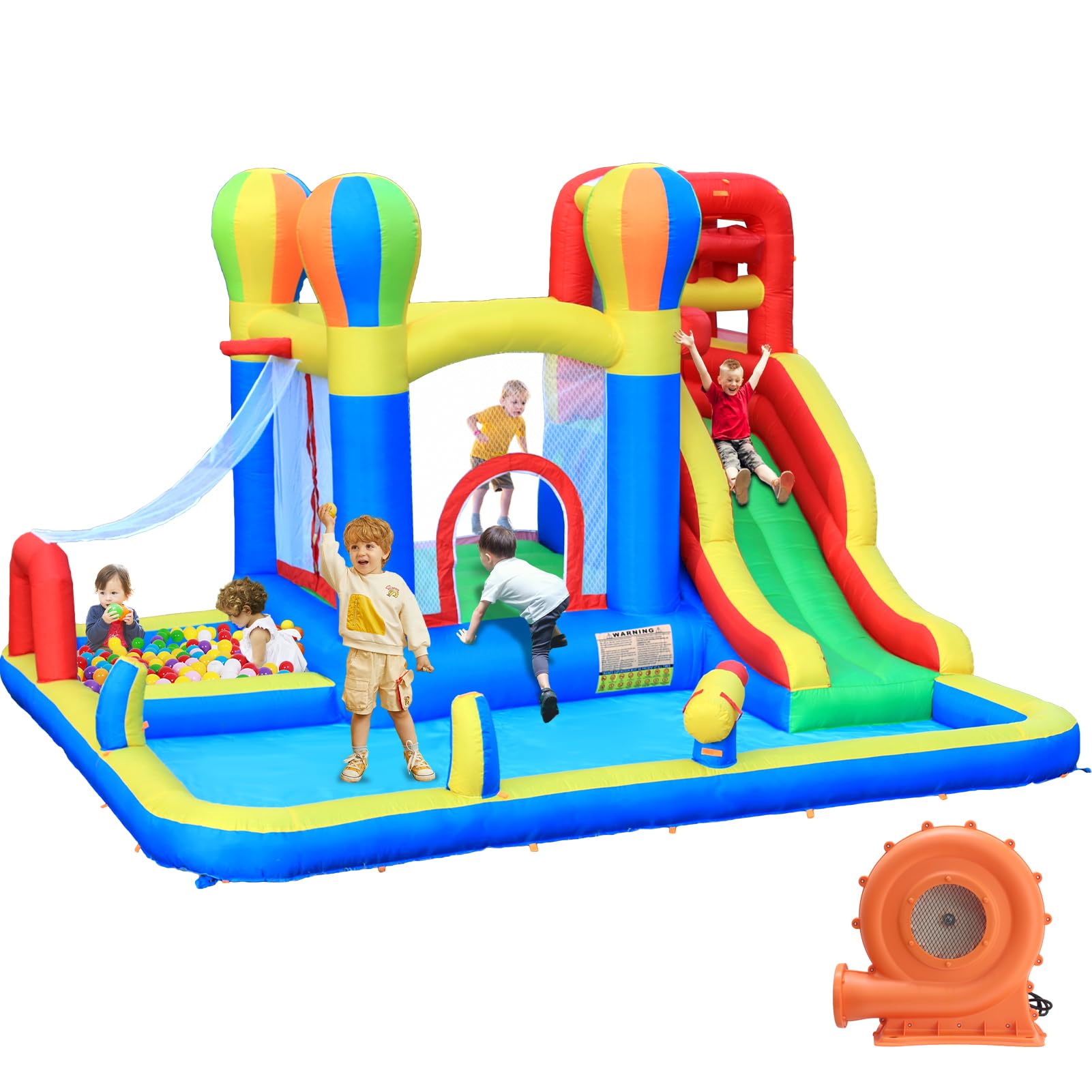 Buy Baralir Inflatable Bounce House with Water Slide and Large Splash ...