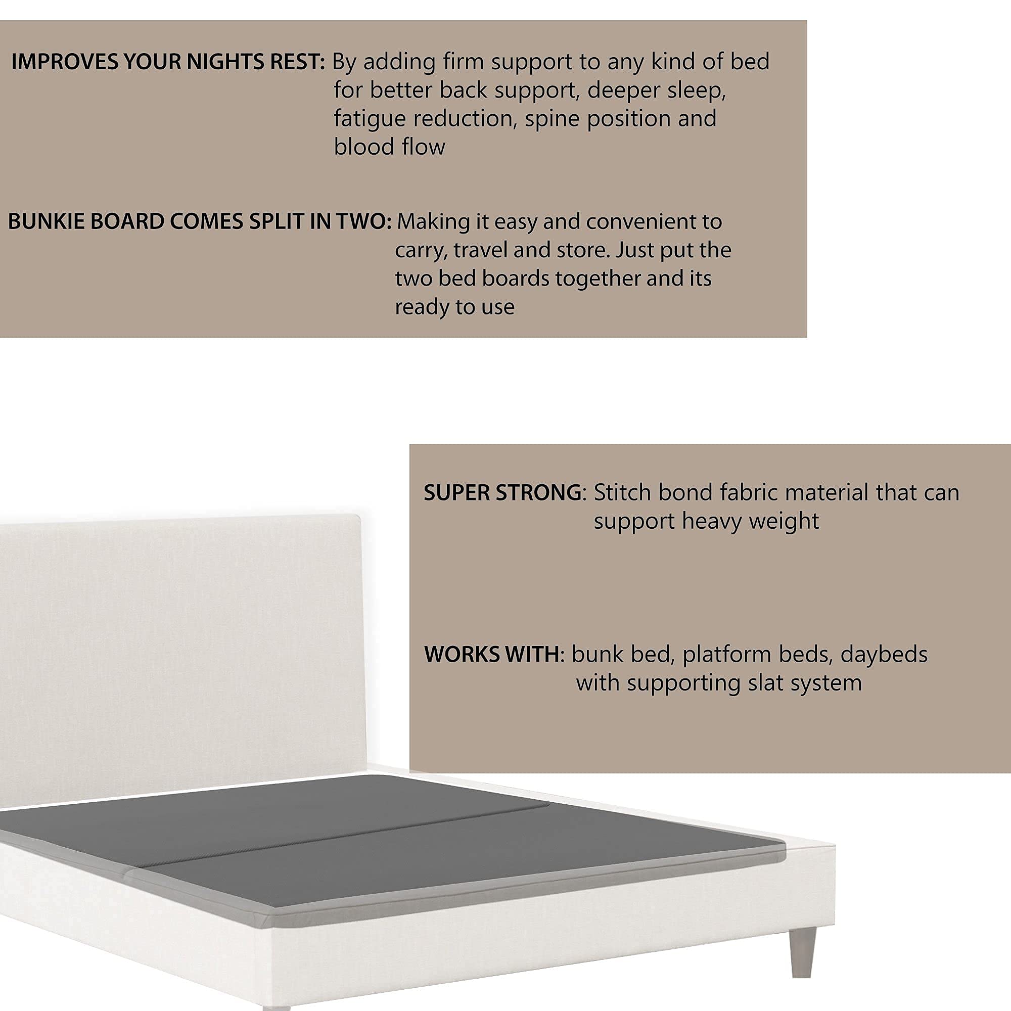 Platform Bed Foundation 1.5 Inch Bunkie Board Set Of 2 For Twin Beds ...