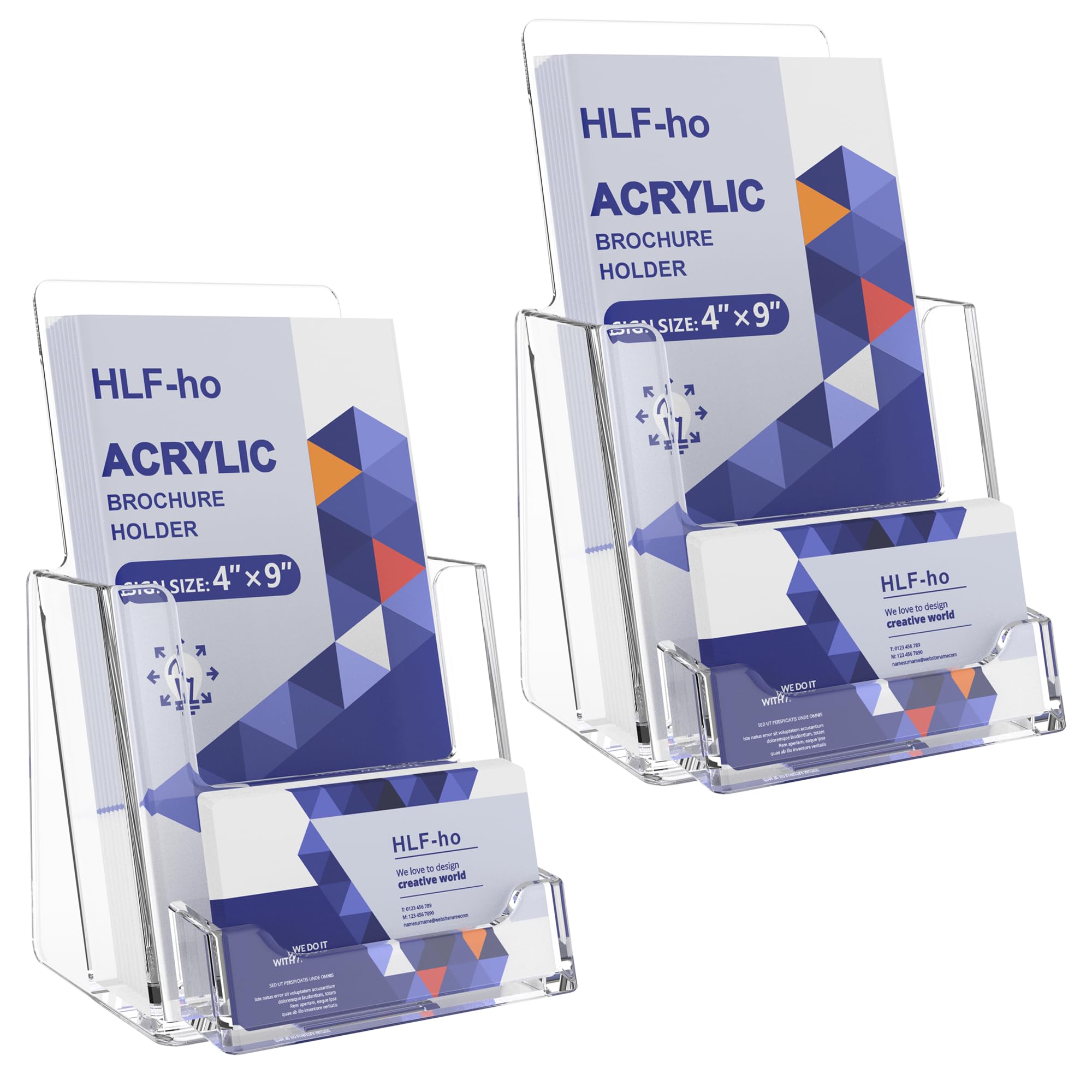 Amazon.com: HLF-ho Brochure Holder 4x9 Inch Acrylic Literature Holders ...