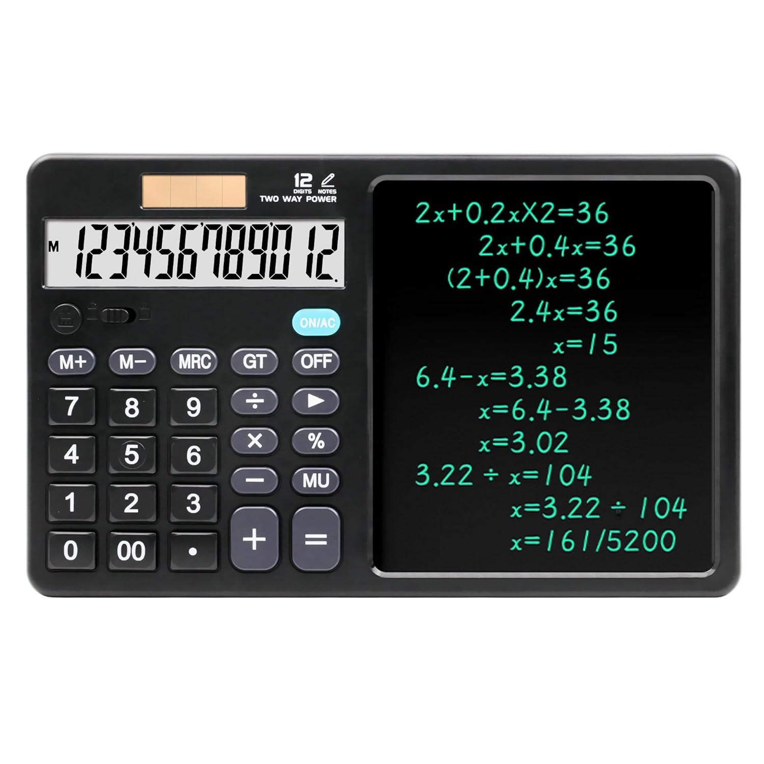 GNEY 2-In-1 LCD Writing Tablet Calculator | Dual Function Smart Desktop ...