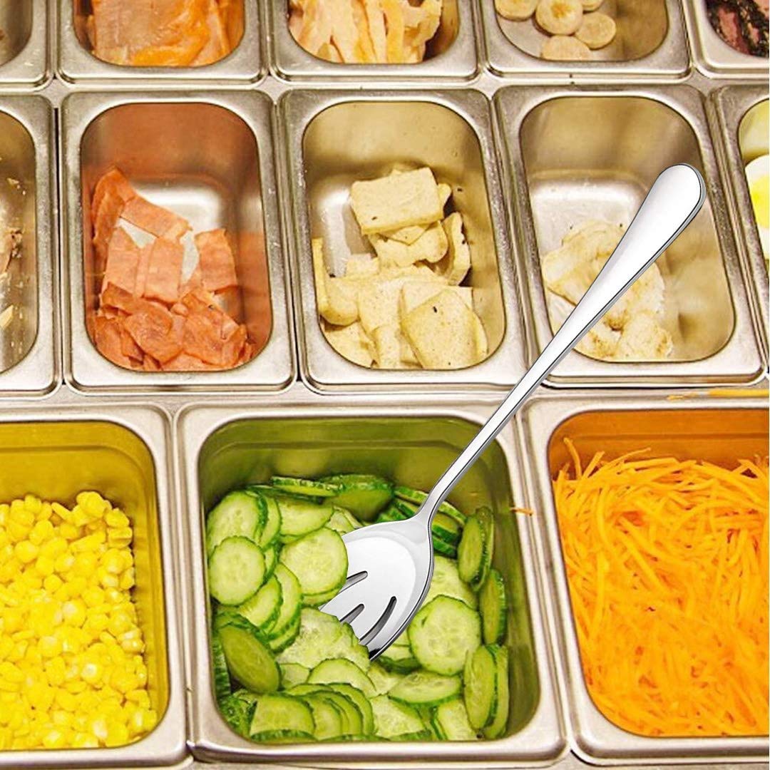 Snapklik.com : Serving Spoons, 8.7-inch Stainless Steel Buffet Slotted ...