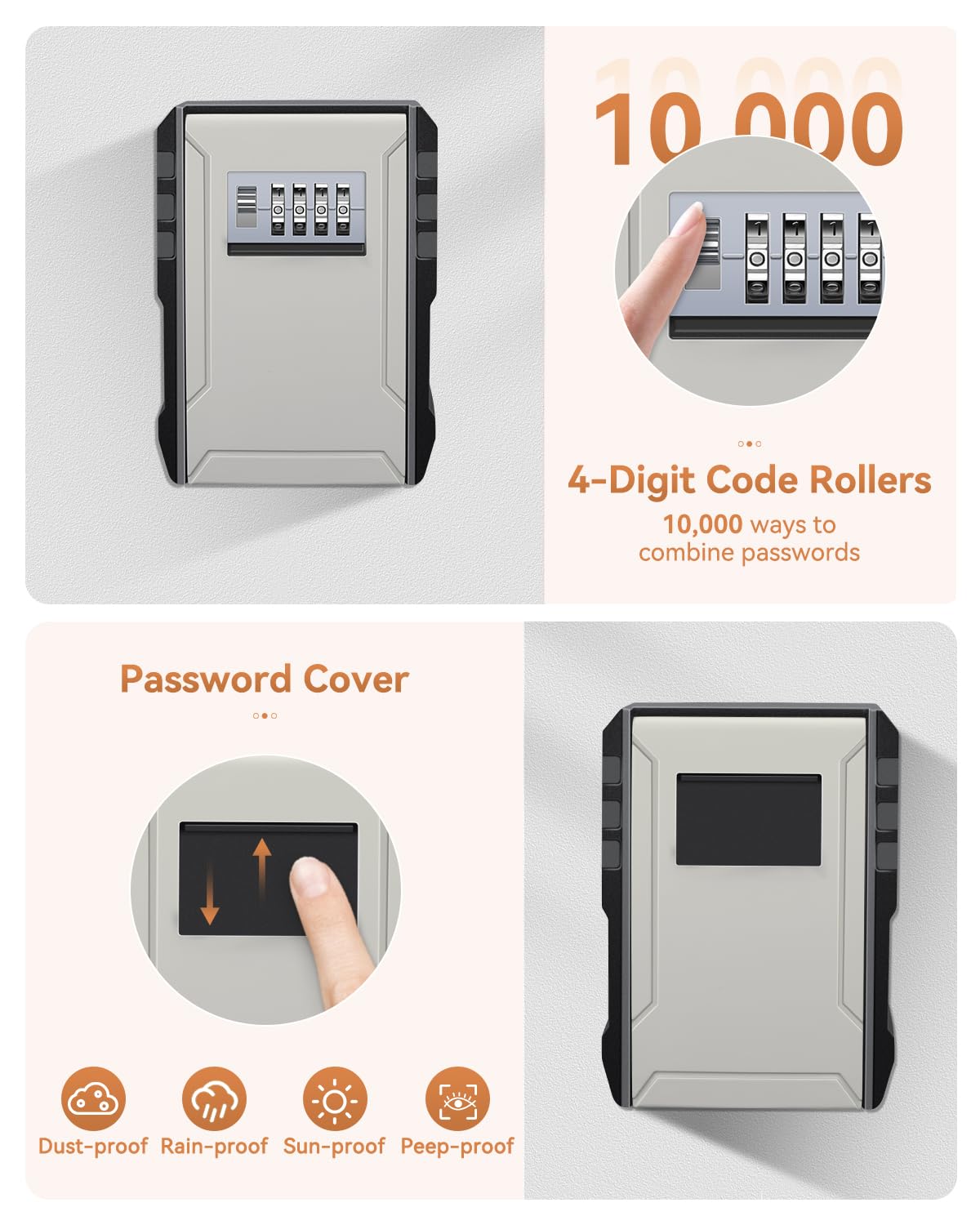 Snapklik.com : Updated VersionELECTOP Key Lock Box Wall Mount, Security ...