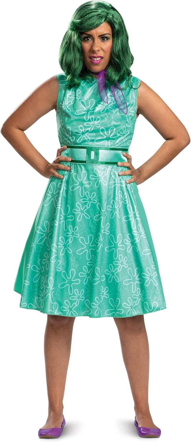 Amazon.com: Disgust Inside Out Costume, Official Disney Inside Out ...