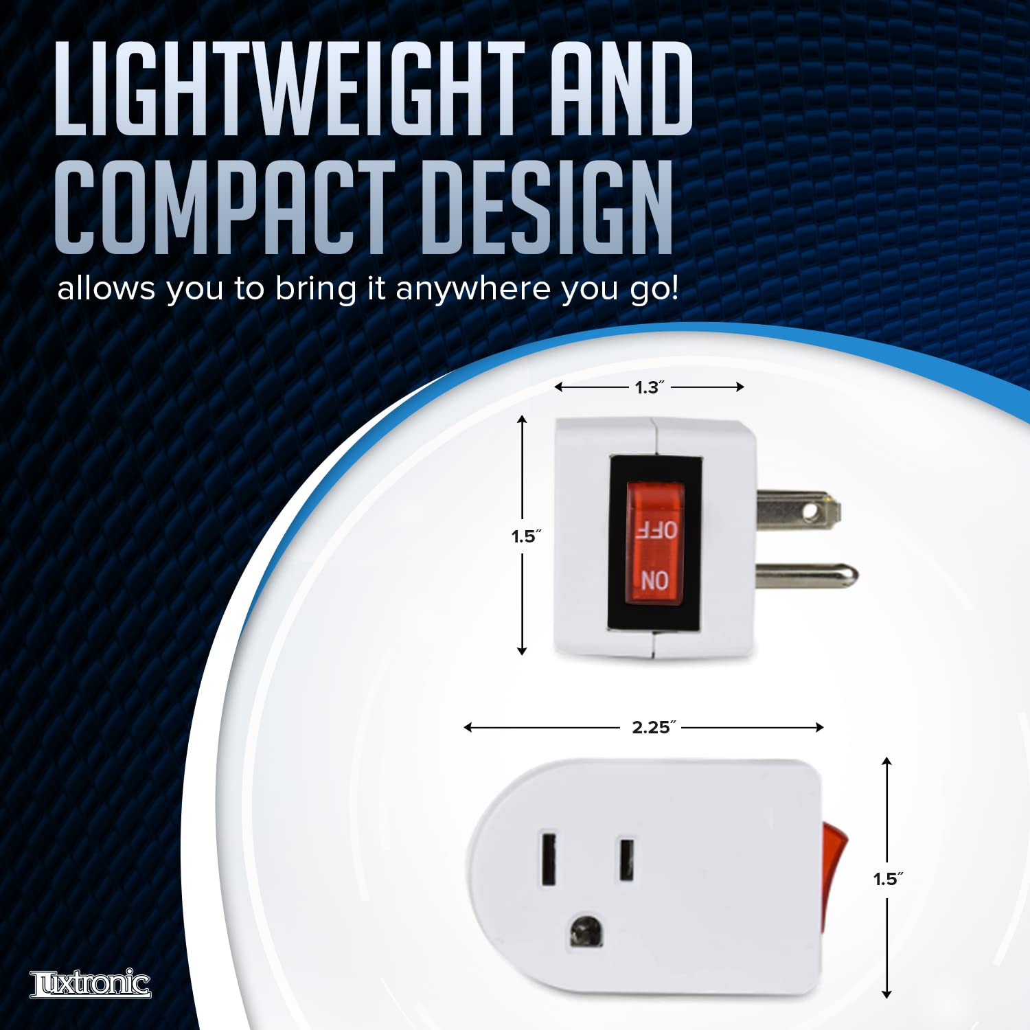 Snapklik.com : Luxtronic Grounded Power Adapter Switch - Electrical Outlet
