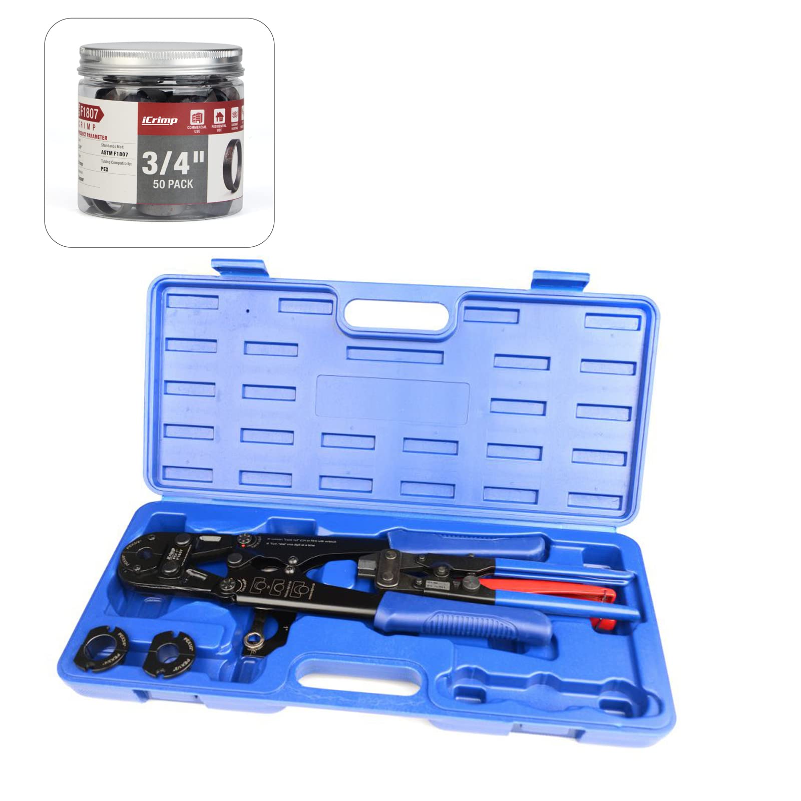 iCrimp Copper Ring Crimping Kit C/W 50PCS 3/4" Copper Rings - Amazon.com