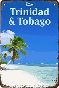 Amazon.com: Metal Tin Sign Wall Art- 6"x8" Visit Trinidad & Tobago ...