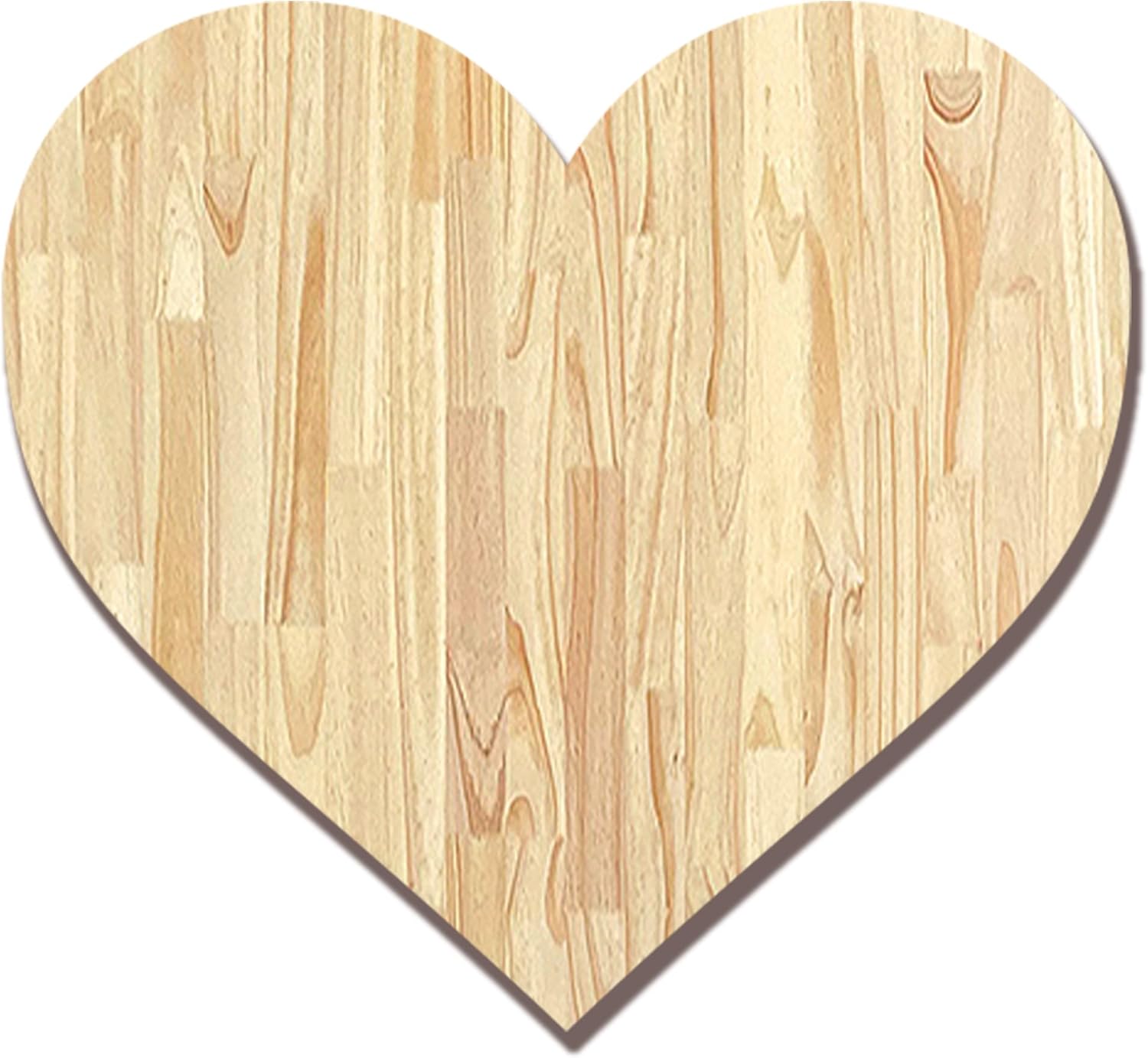 Amazon.com: TMS 36" Inch Wood Block Heart Shape Unfinished Mogram ...