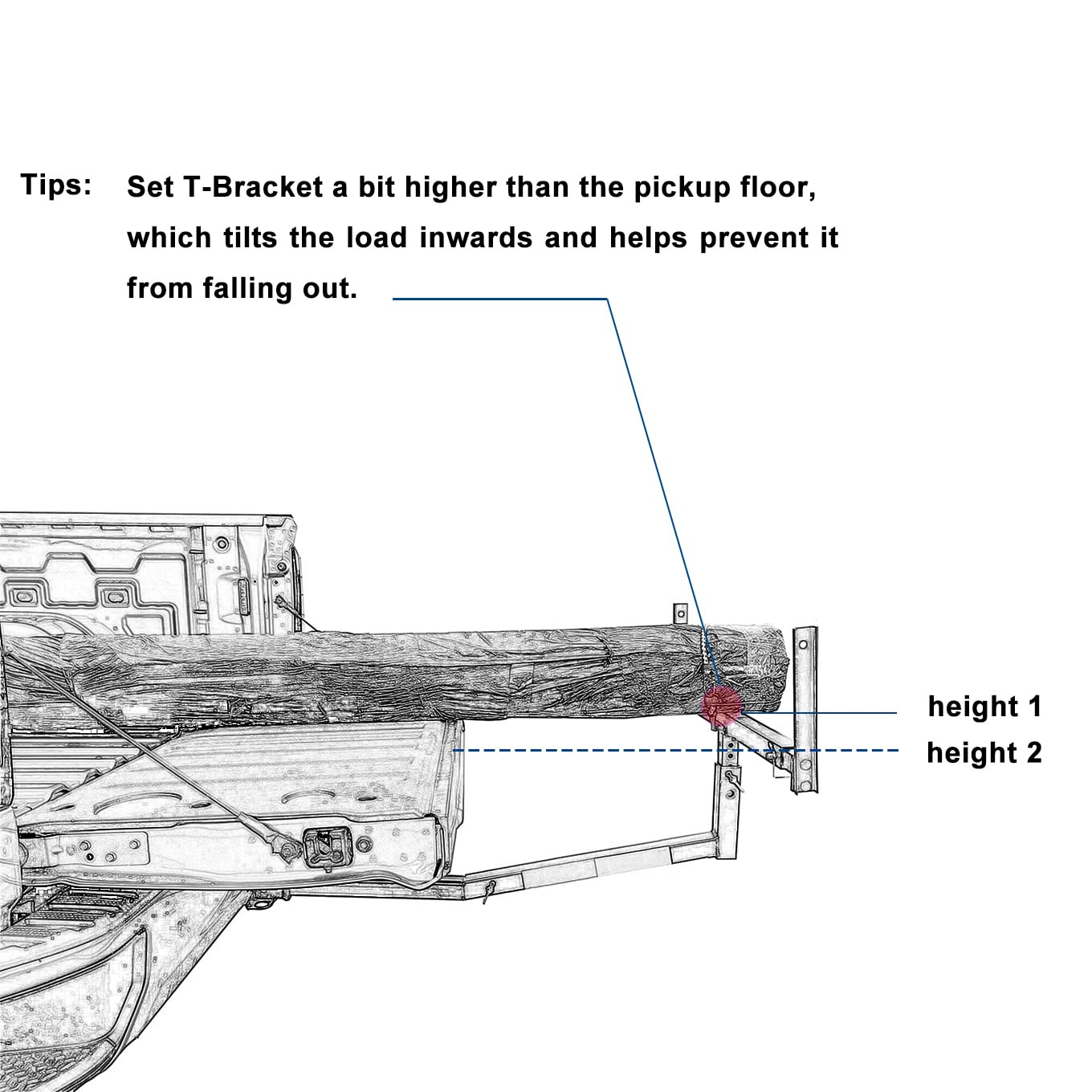 Hitch Mount Truck Bed Extender ( 2-in-1 Design Work with Pick Up Truck ...