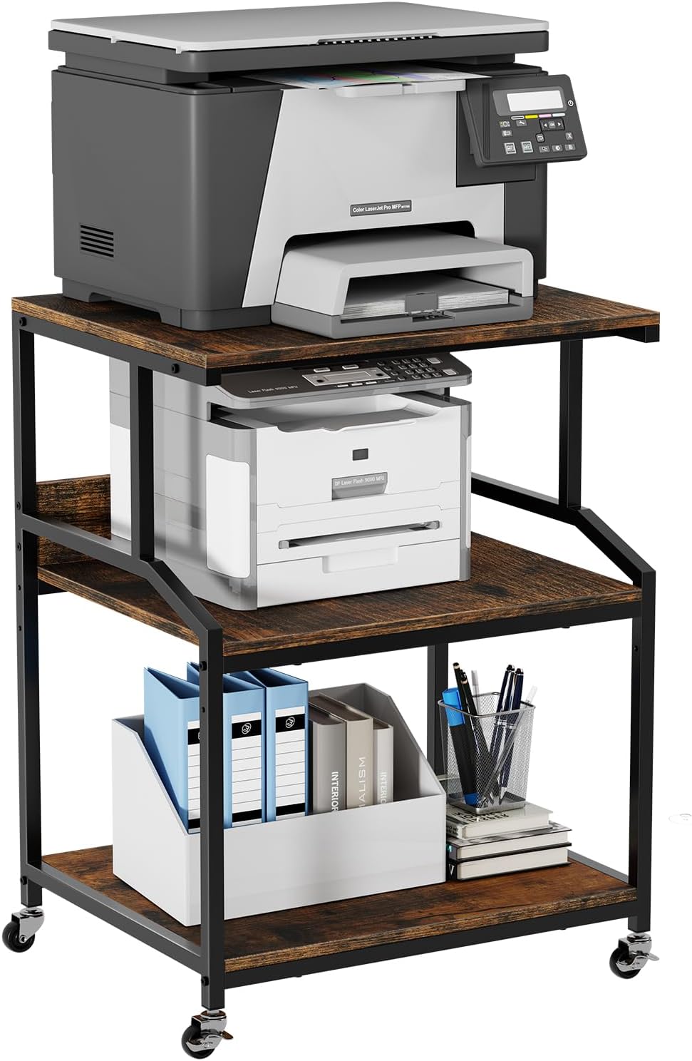 Amazon.com: VIYYIEA Large 3 Tier Printer Cart, 23.6 x18.9 x 31.5 Inches ...