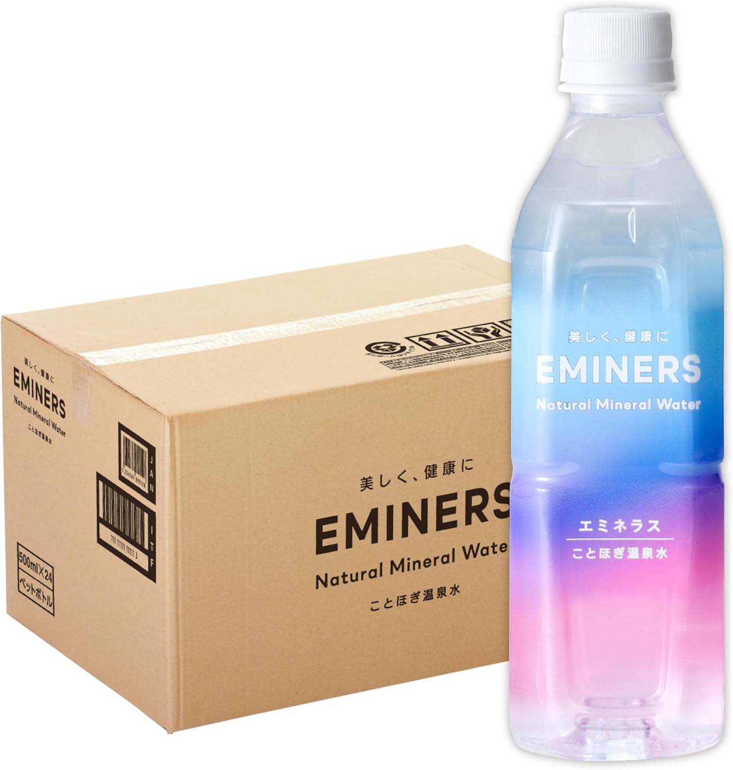 Amazon.co.jp: 飲む天然美温泉水 EMINERS（エミネラス）500ml・24本入 【iTQi 優秀味覚賞/JAPAN AQUA AWARDS 連続金賞受賞】ことほぎ温泉水 (24 ...