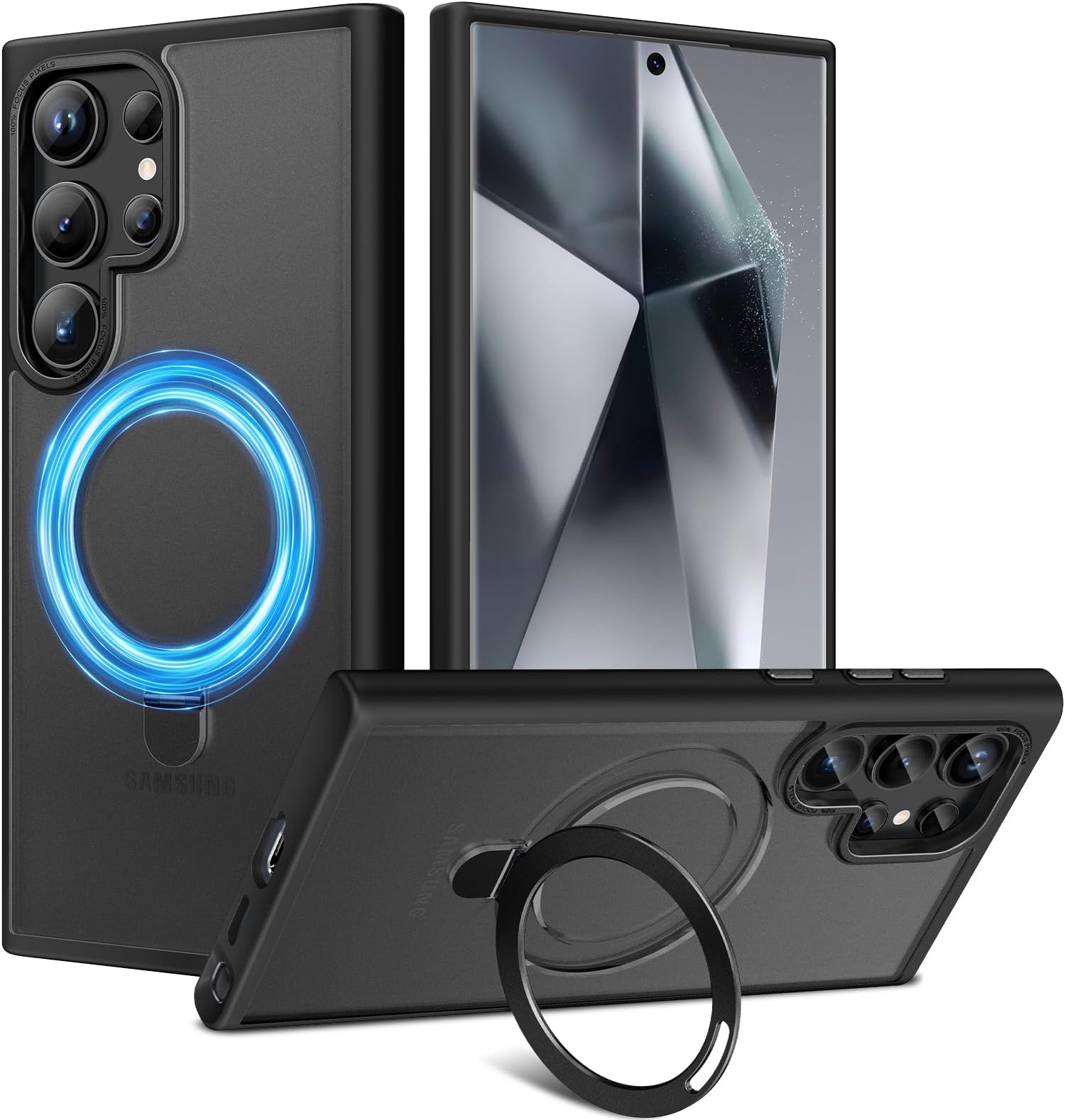 KOVASIA for Samsung S24 Ultra Case with Kickstand, Shockproof Bumper ...