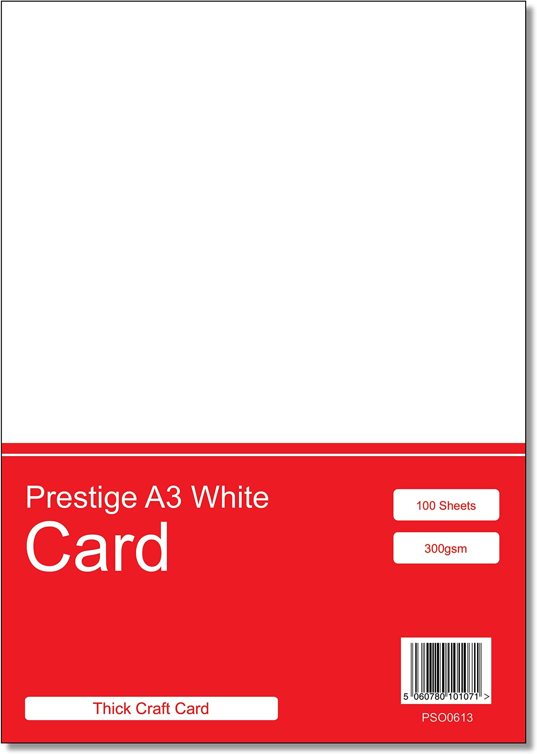 A3 Quality Thick White 300gsm Craft Printed Card X 50 Pages - White ...