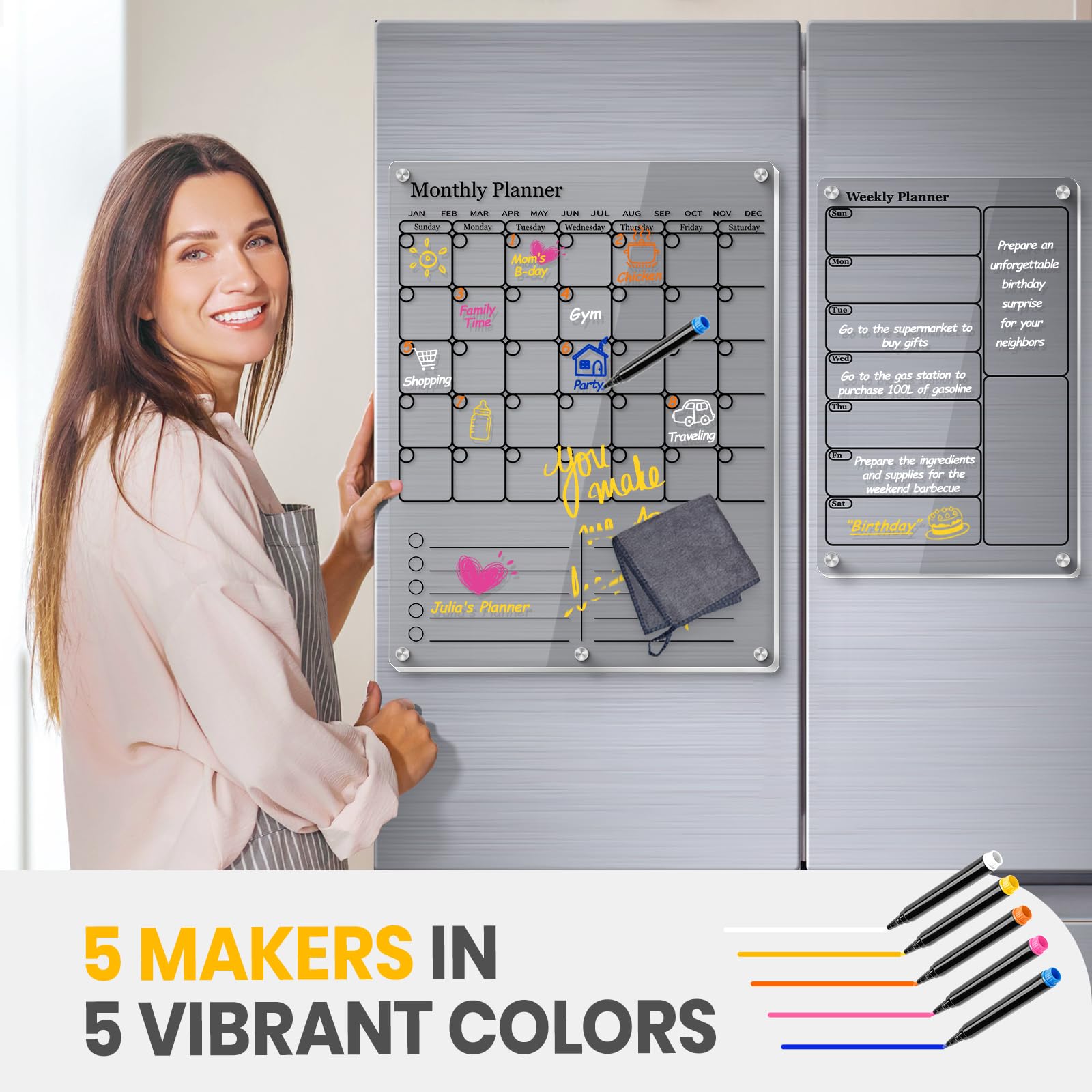 Snapklik.com : IDEATECH Calendar 2025 Planner For Fridge & Wall ...