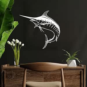 Amazon.com: Metal Swordfish Wall Art, Metal Fish Wall Hanging ...