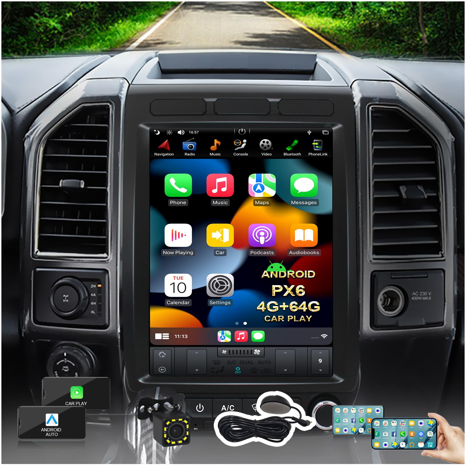 Buy CUSP 12.1 Inch Car Stereo Radio GPS Navigation for Ford F150 Raptor ...