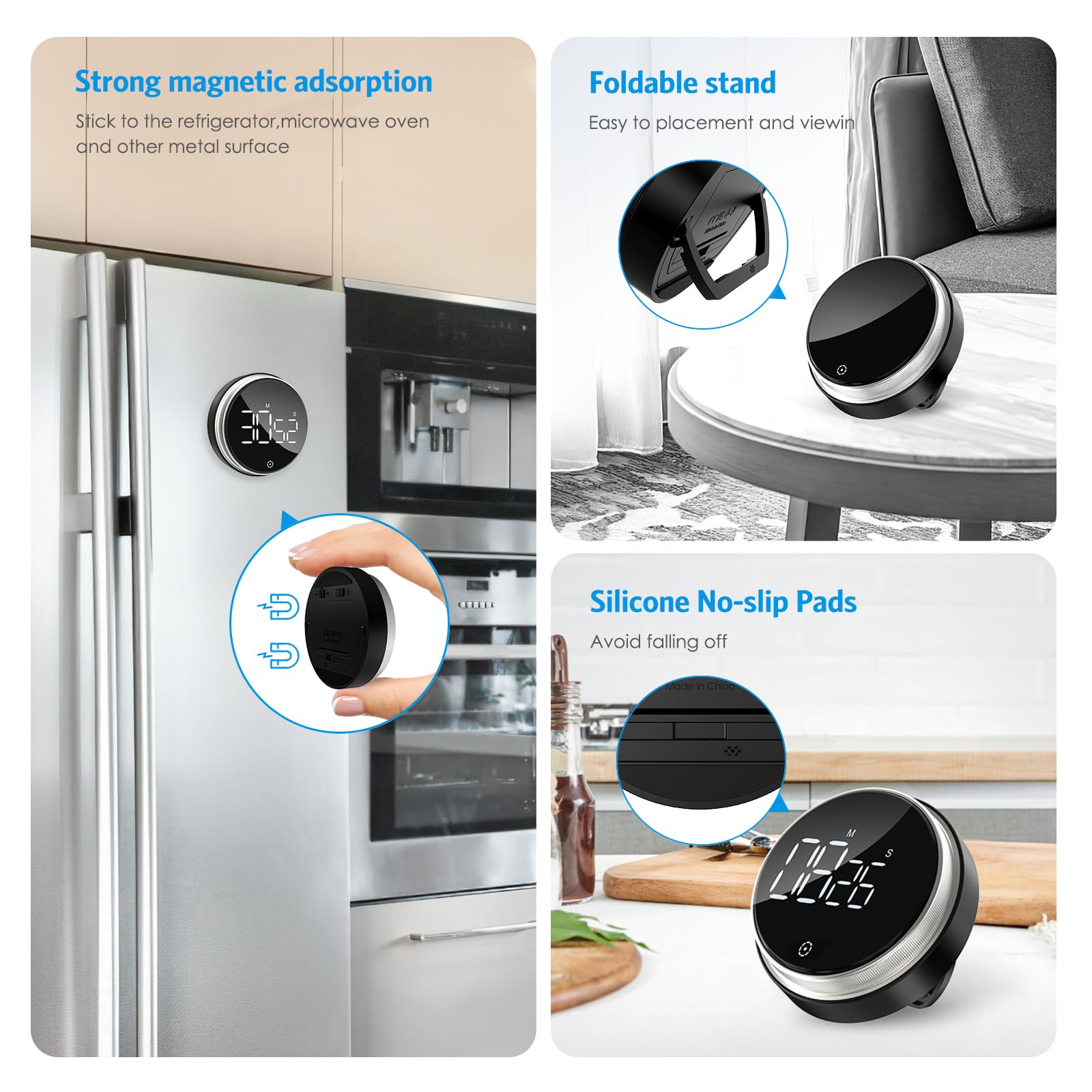 Snapklik.com : AMIR Digital Kitchen Timers, Magnetic Timer For Cooking ...