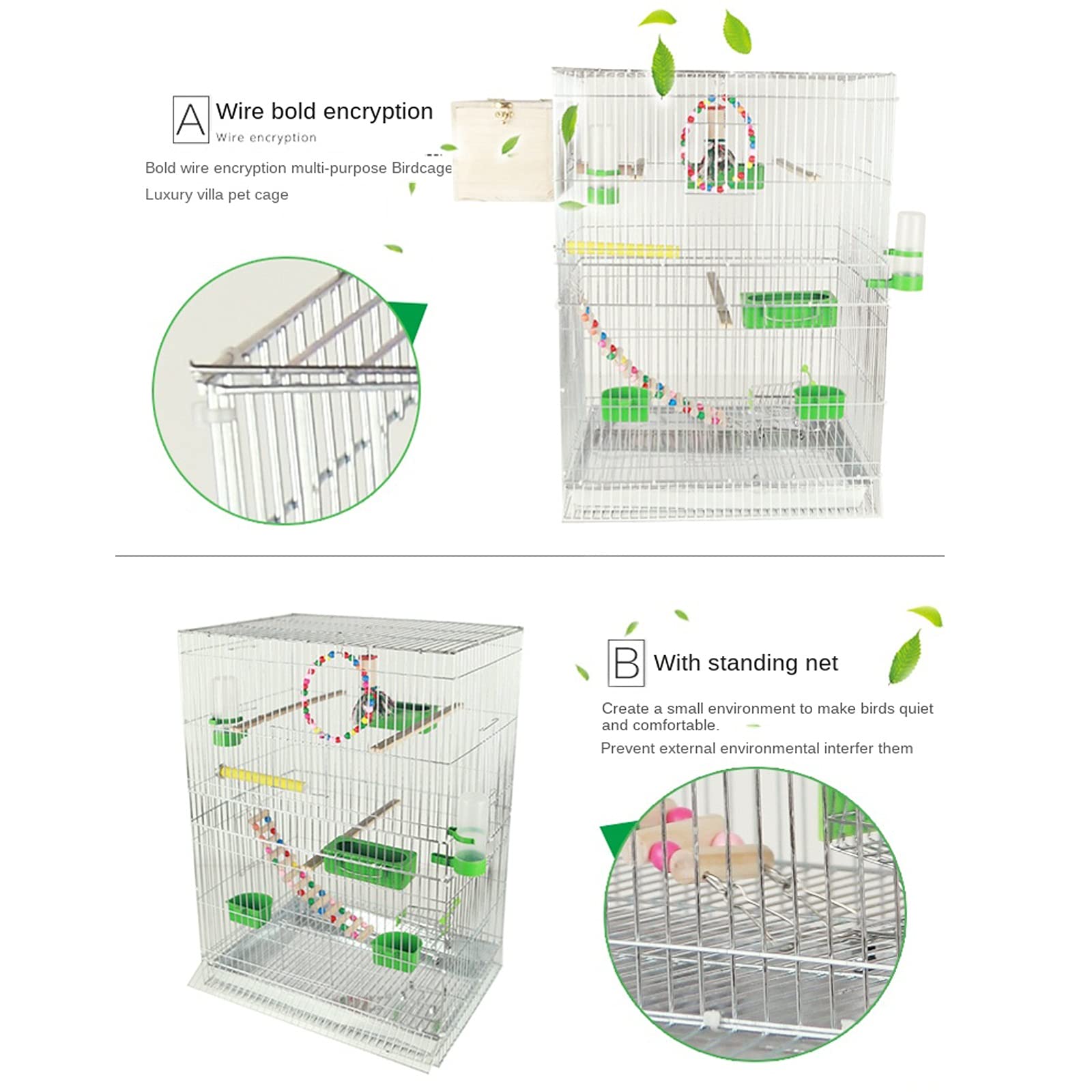 Cage Octogonale Suspendue Birdcage Large Bird Cages For Parrots