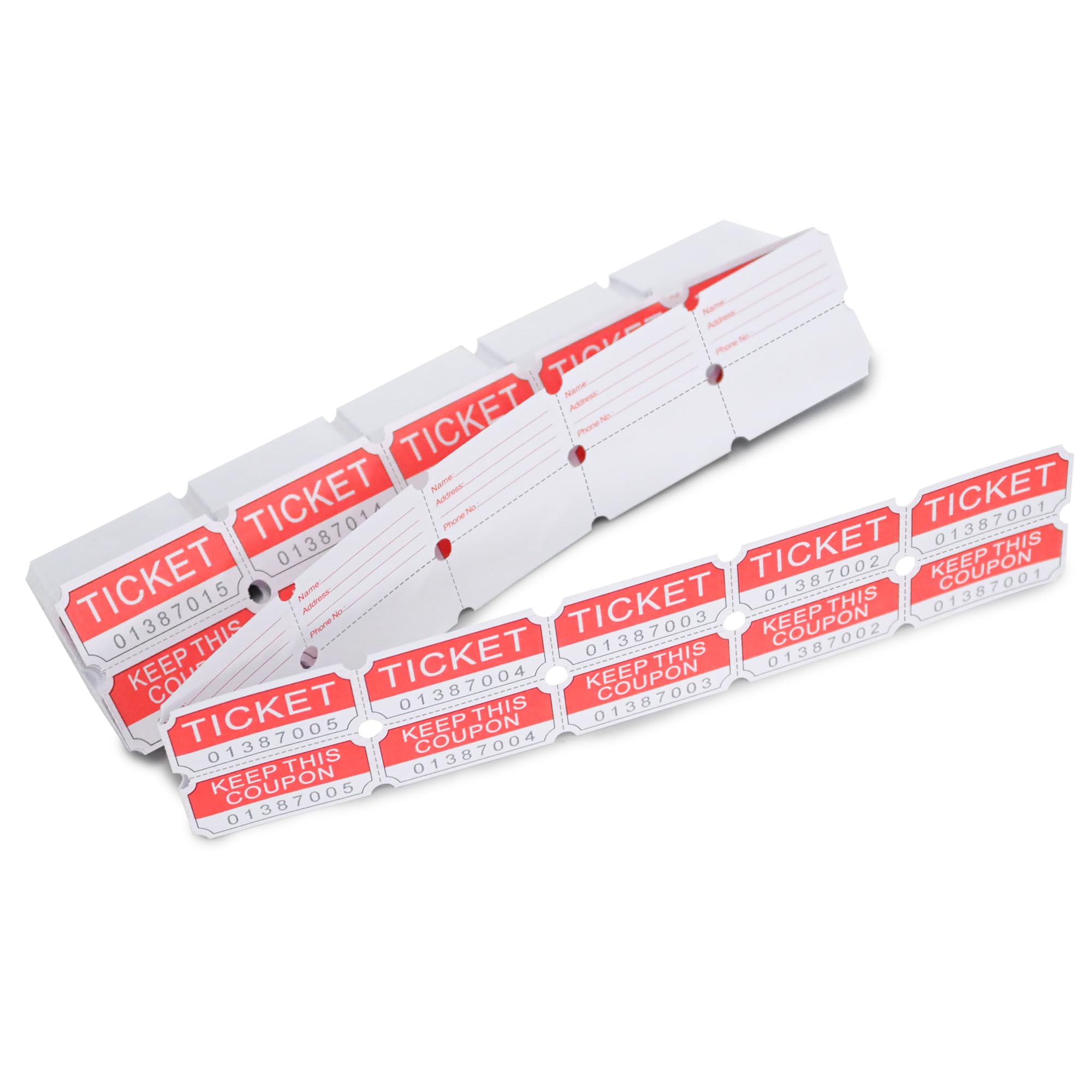 Snapklik.com : 500 L LIKED Raffle Tickets, Red