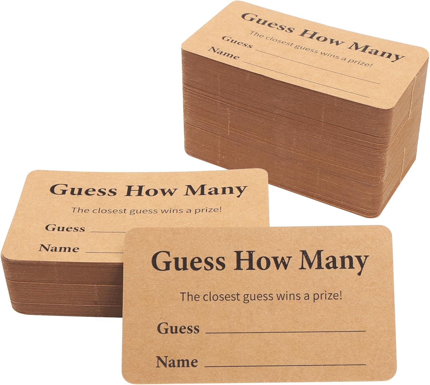 Amazon.com: BLSUREFYX 240pcs Guess How Many Game Cards 3.5x2in Guess ...