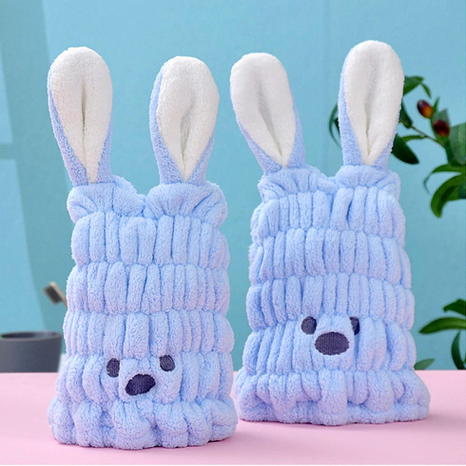 Amazon.com: 2 Pack Hair Drying Caps, Microfiber Bath Towel Hat for ...