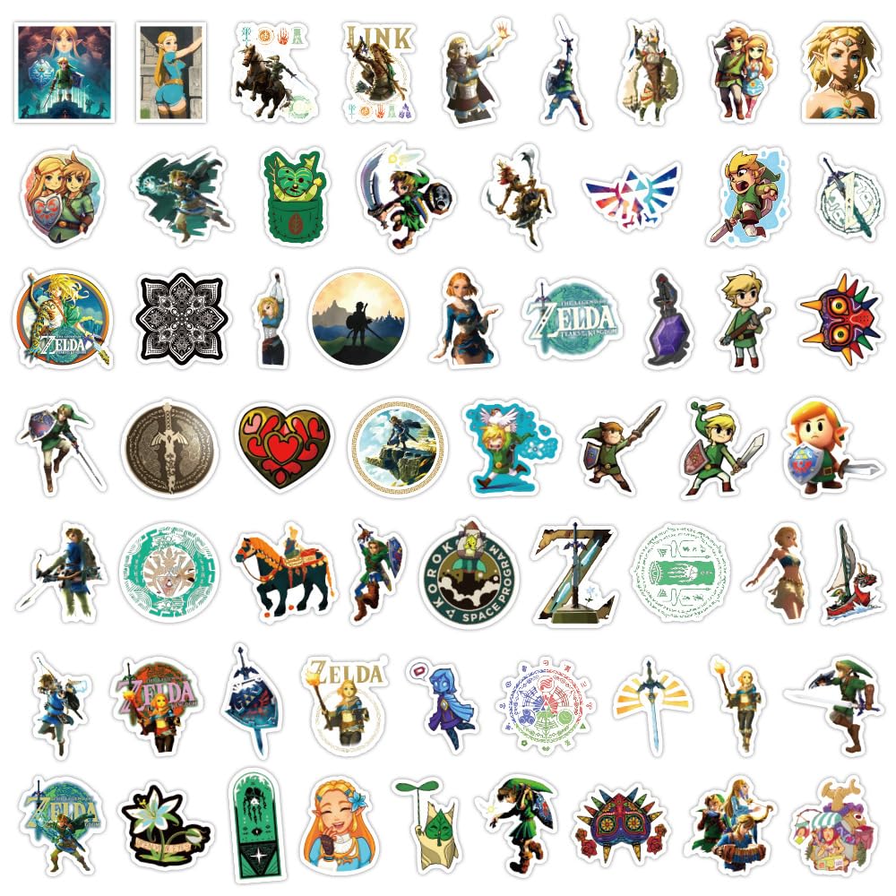 120PCS The Legend of Zelda Stickers, Vinyl Waterproof Decals for Laptop ...