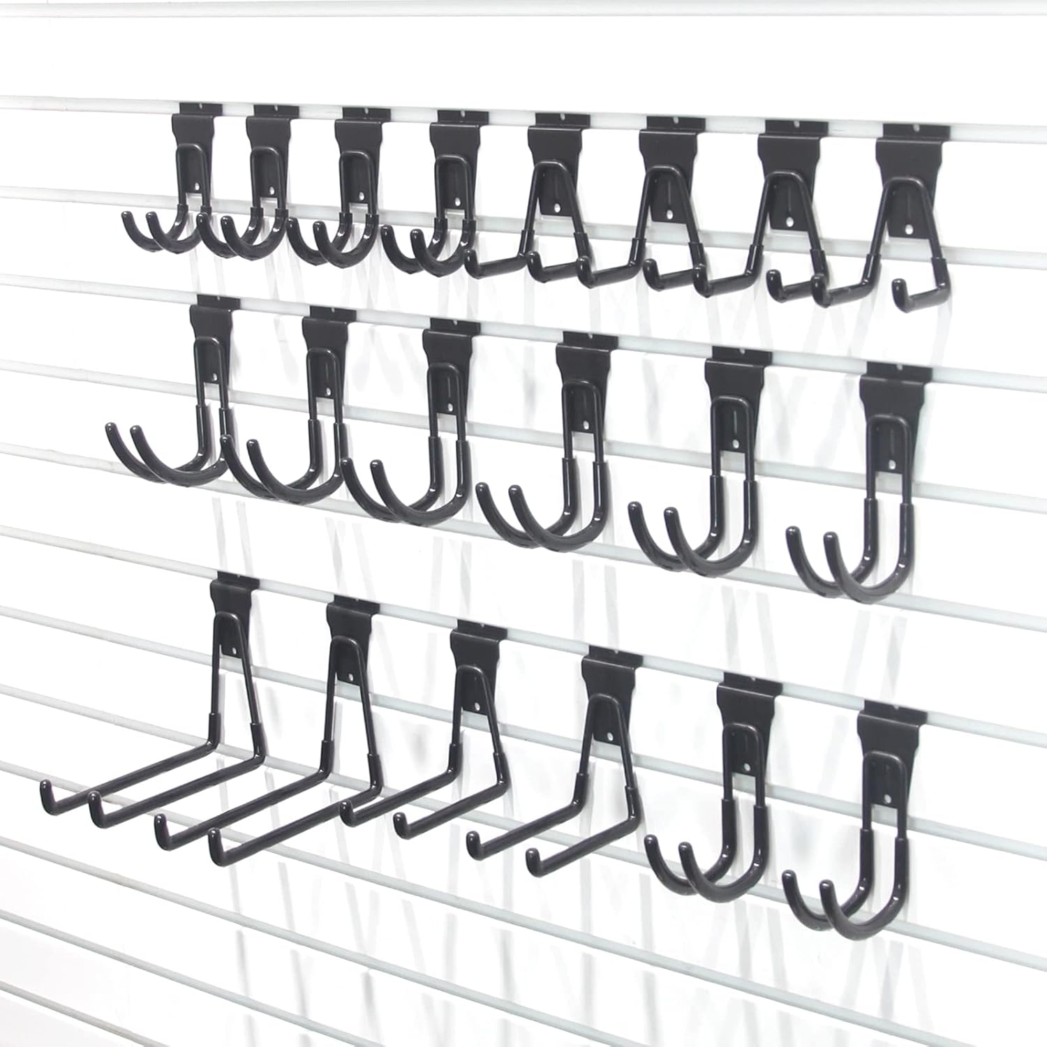 Amazon.com: ATOOLA Garage Slat Wall Accessory, Slatwall Double Hooks ...