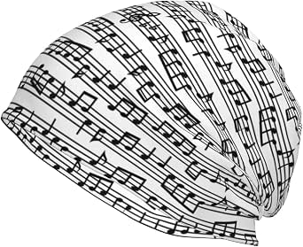 Amazon.com: HDAODNM Music Beanie Hat Music Notes Beanie Cap Notes Knit ...