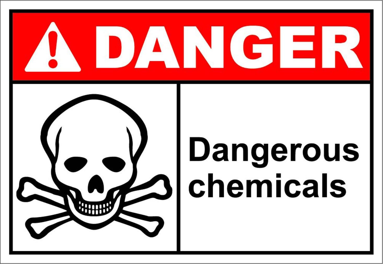 Amazon.com: Dangerous Chemicals Danger OSHA / ANSI LABEL DECAL STICKER ...