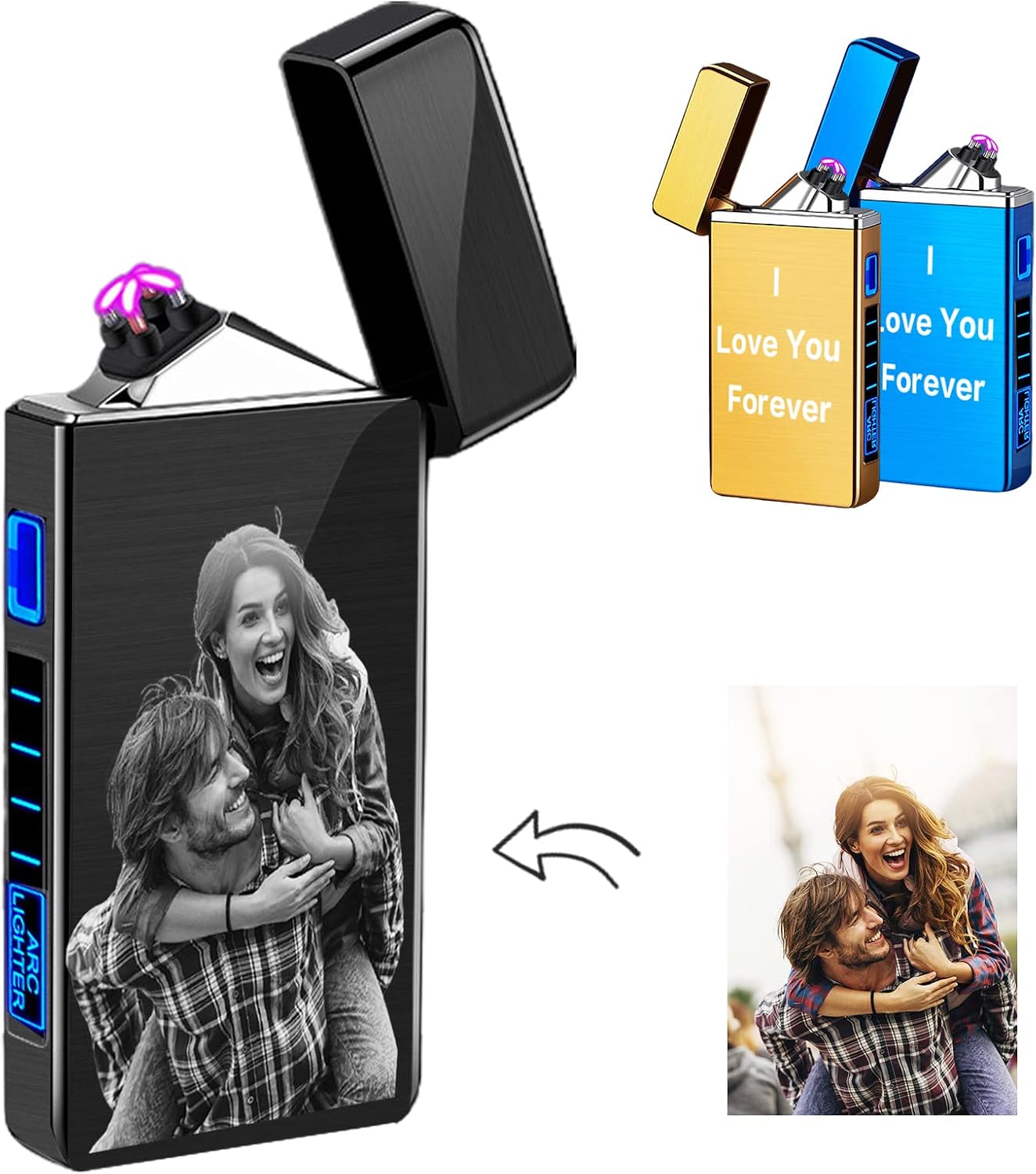 Amazon.com: Personalized Electric Lighter with Picture Text Custom ...