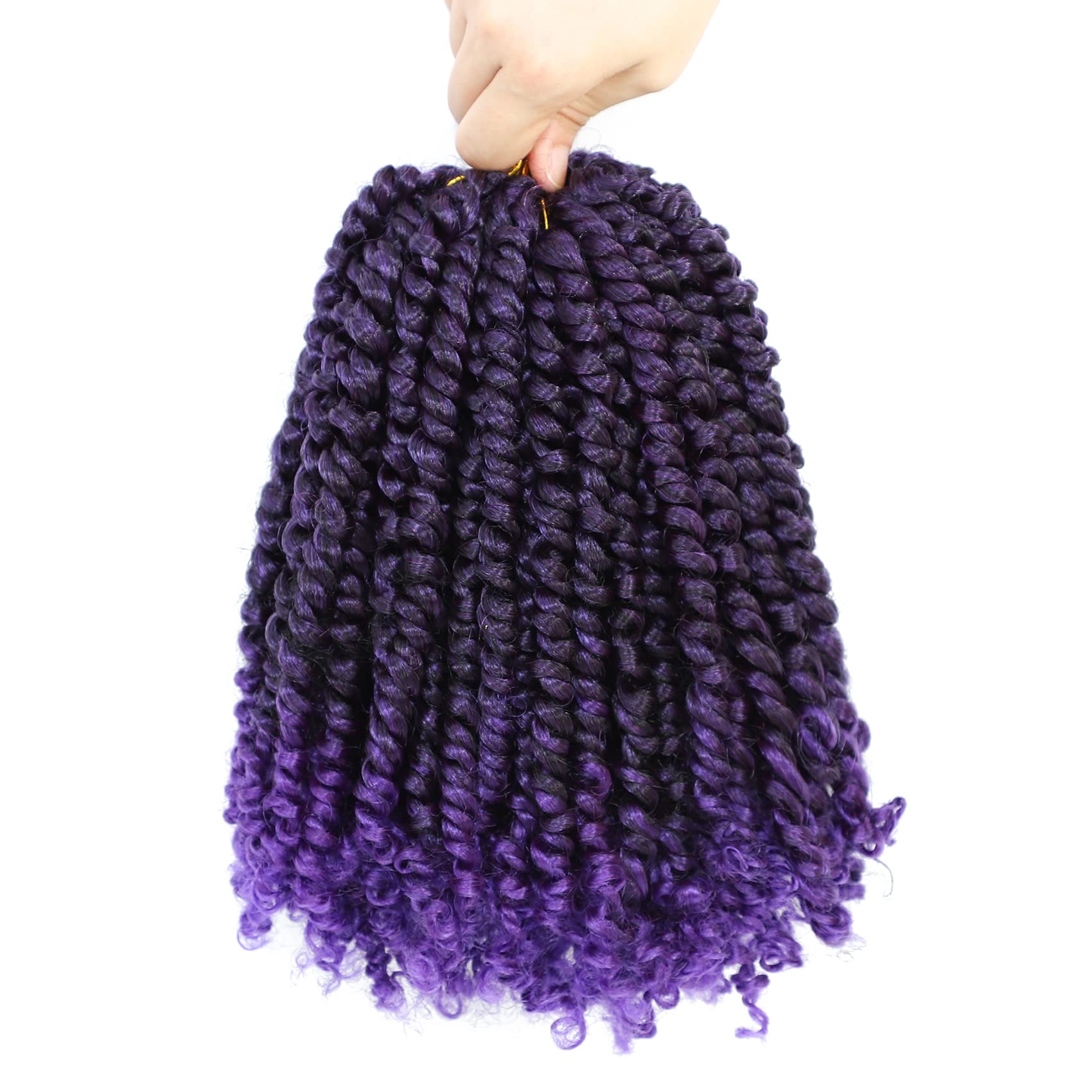 Amazon.com : Fulcrum Passion Twist Crochet Hair 10 Inch, 8 Packs Pre ...