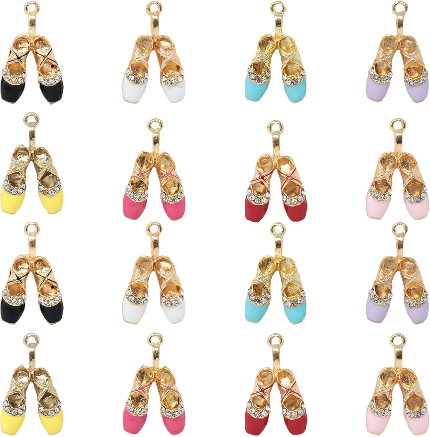 Amazon.com: Honbay 16PCS Sparkling Rhinestone Ballet Shoe Charms ...