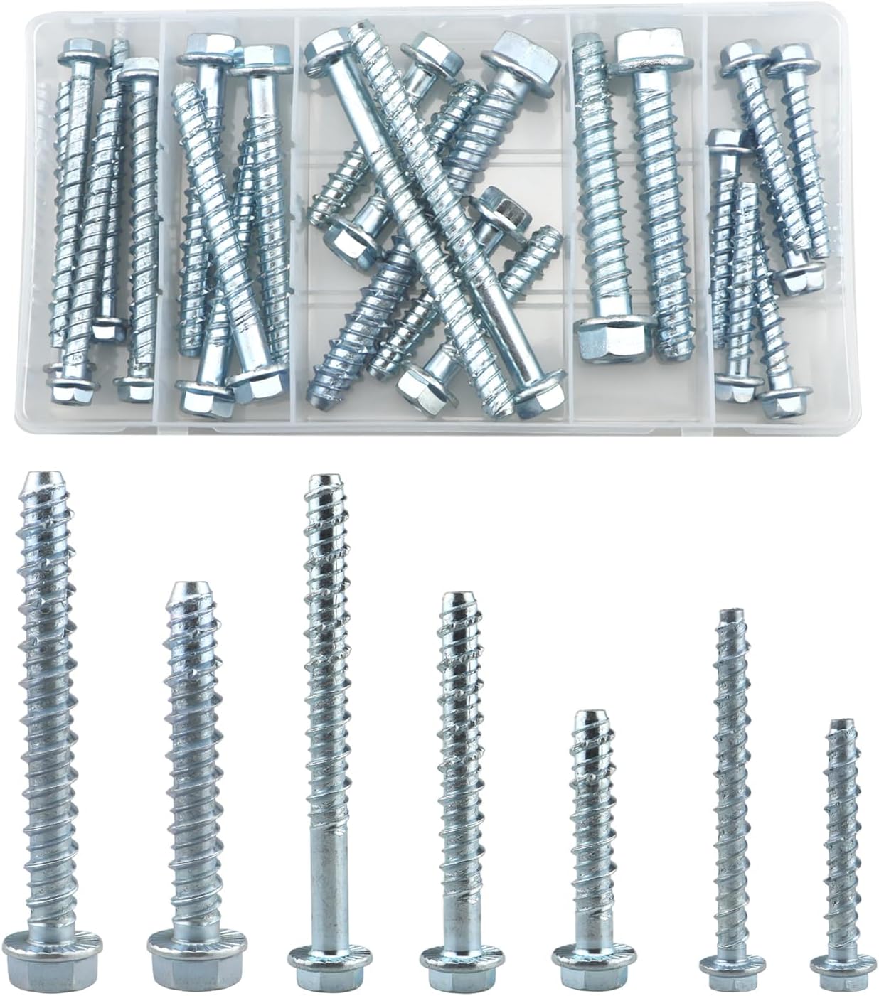 8, M8 x 100 Genuine Thunderbolt® Masonry Concrete Anchor Screw with ...