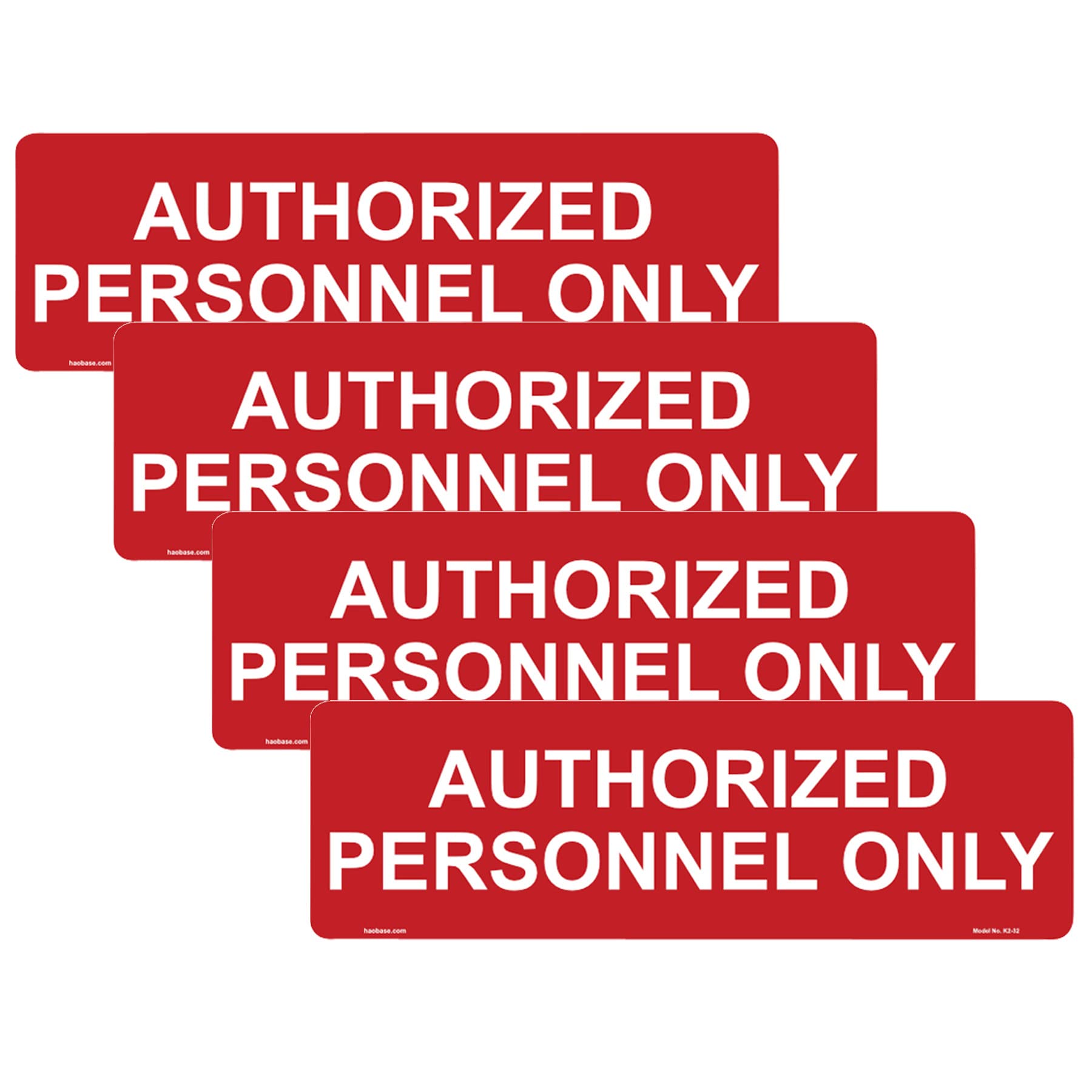 Amazon.com: Haobase 4 Pcs Authorized Personnel Only Sign Sticker - 20 ...