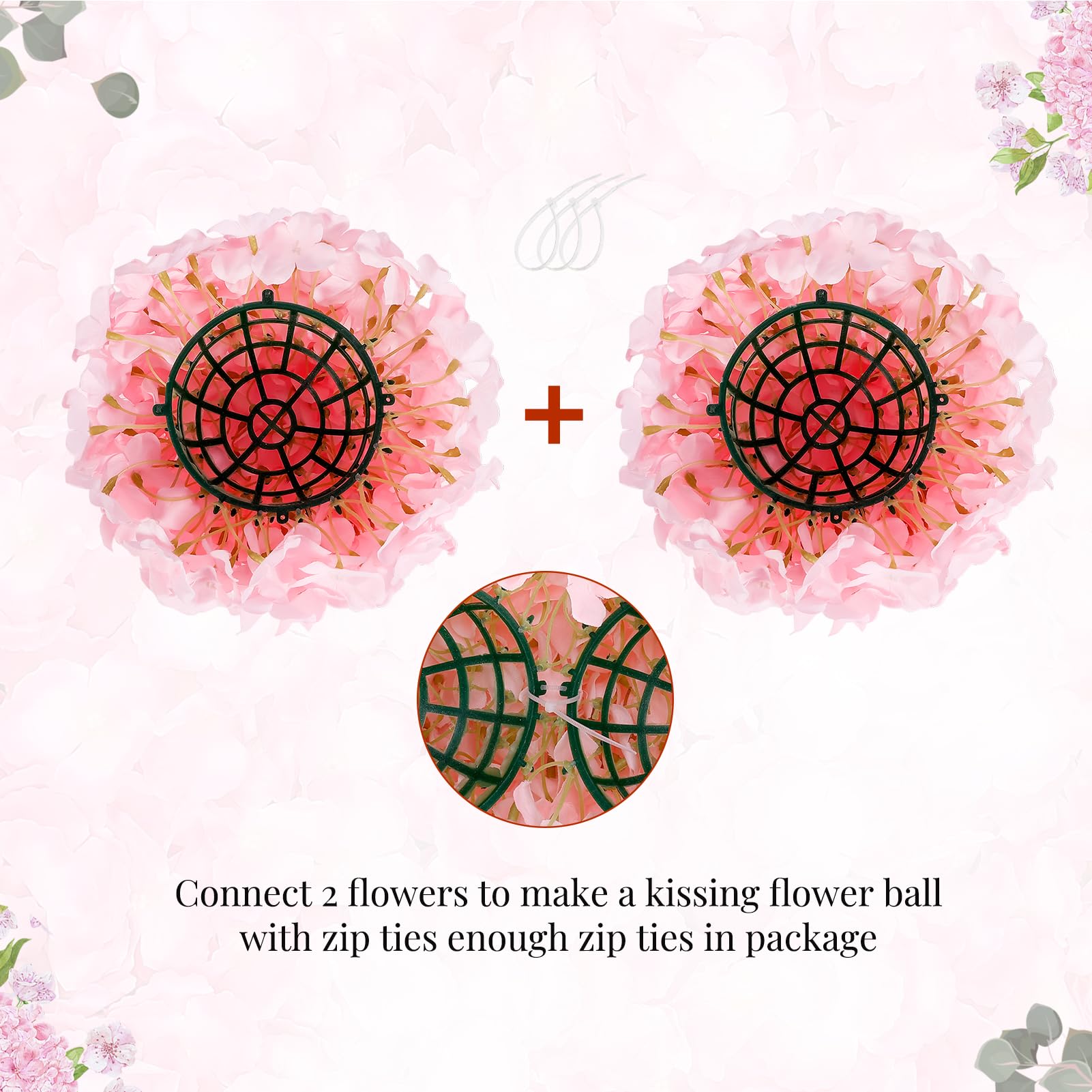 Snapklik.com : 8pcs Silk Hydrangea Flower Balls For Centerpieces, Pink ...
