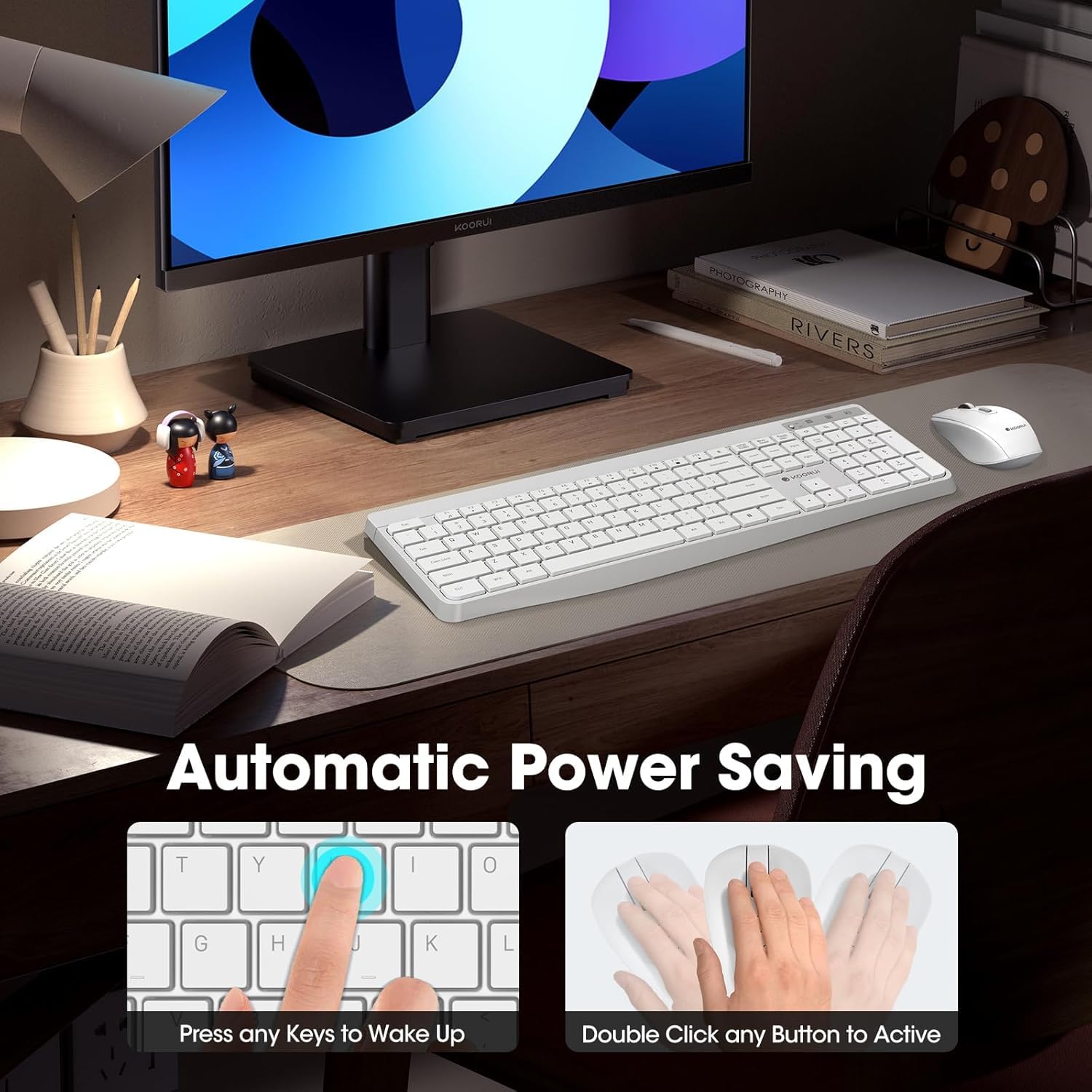 Snapklik.com : Wireless Keyboard And Mouse Combo,KOORUI 2.4G Silent ...