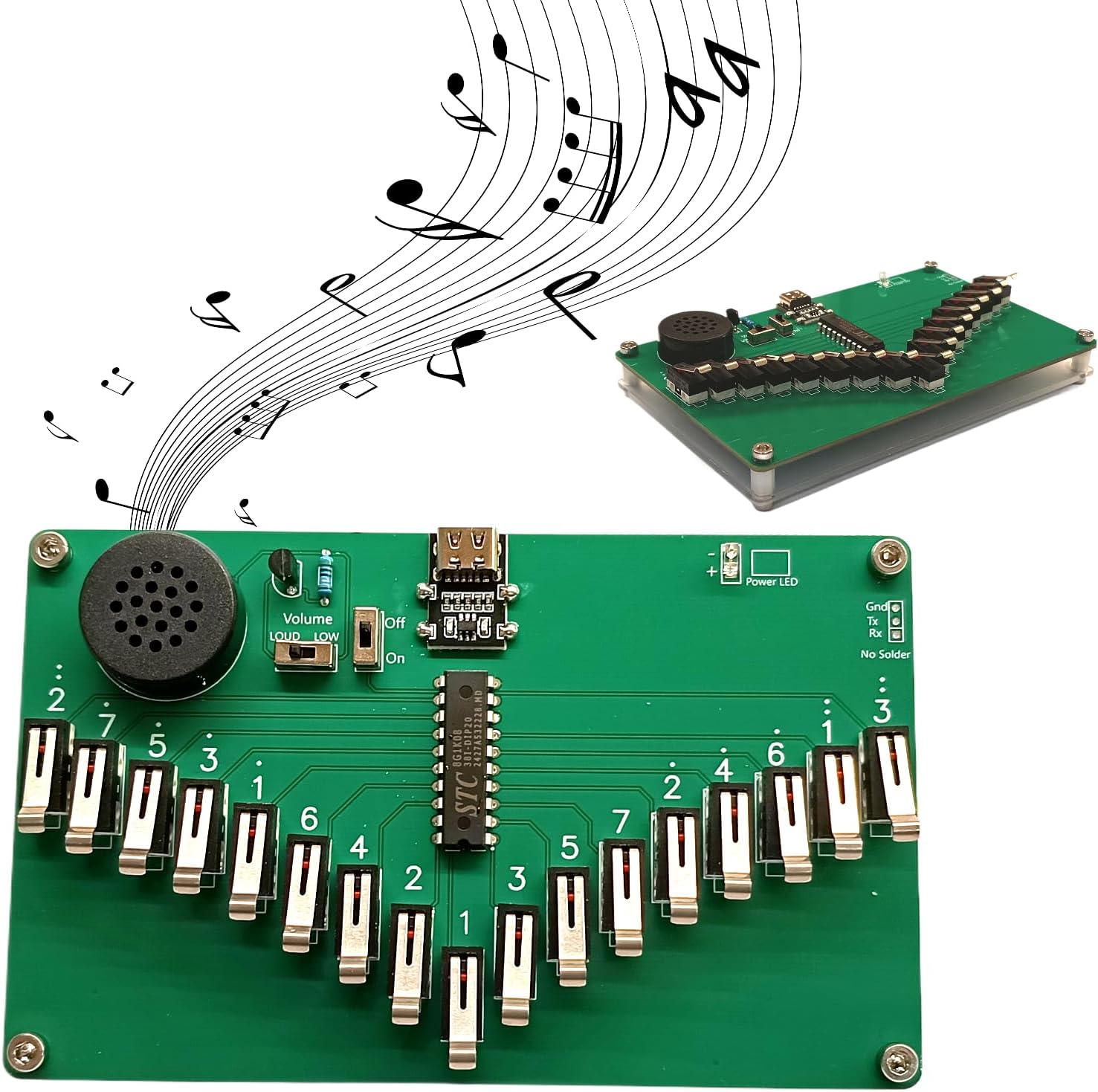 Amazon.com: Soldering Project Kit DIY Piano, 17 Keys Kalimba Piano ...