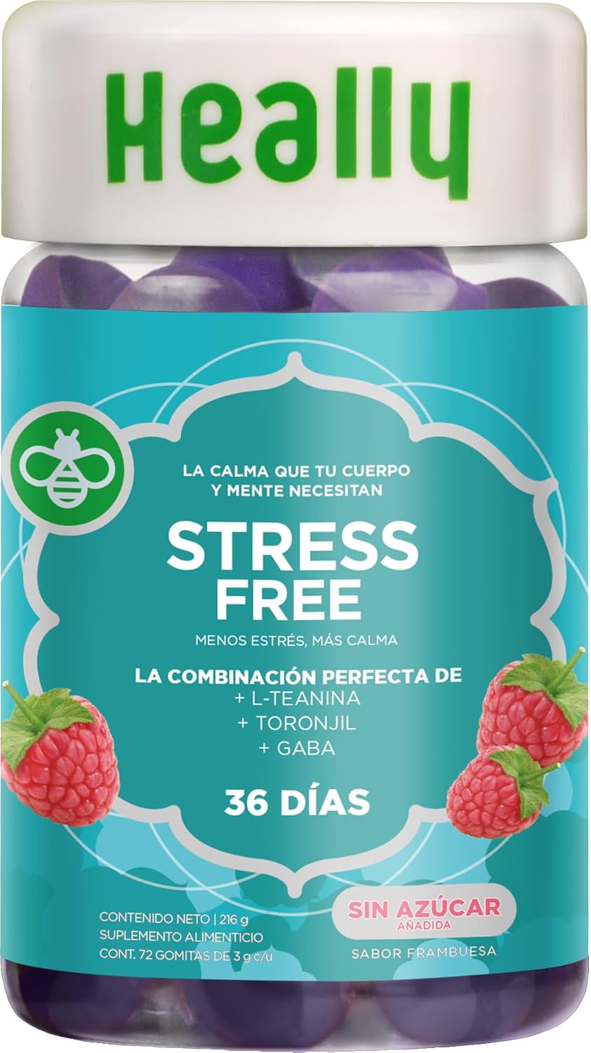 Gomitas Relajantes para día – Heally, Stress Free, Sabor Frambuesa ...