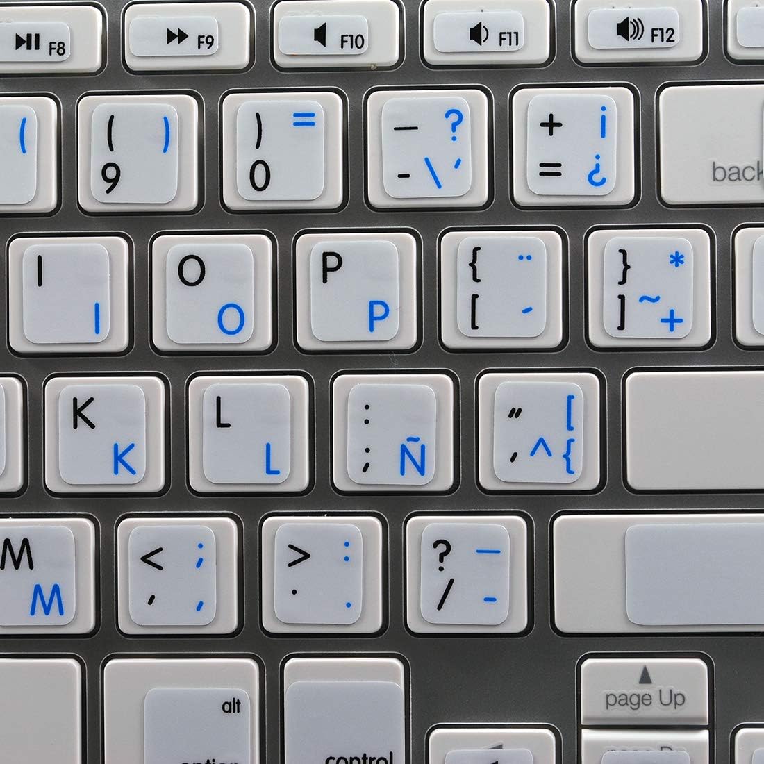 Amazon.com: MAC ENGLISH-SPANISH (LATIN AMERICAN) KEYBOARD STICKERS ON ...