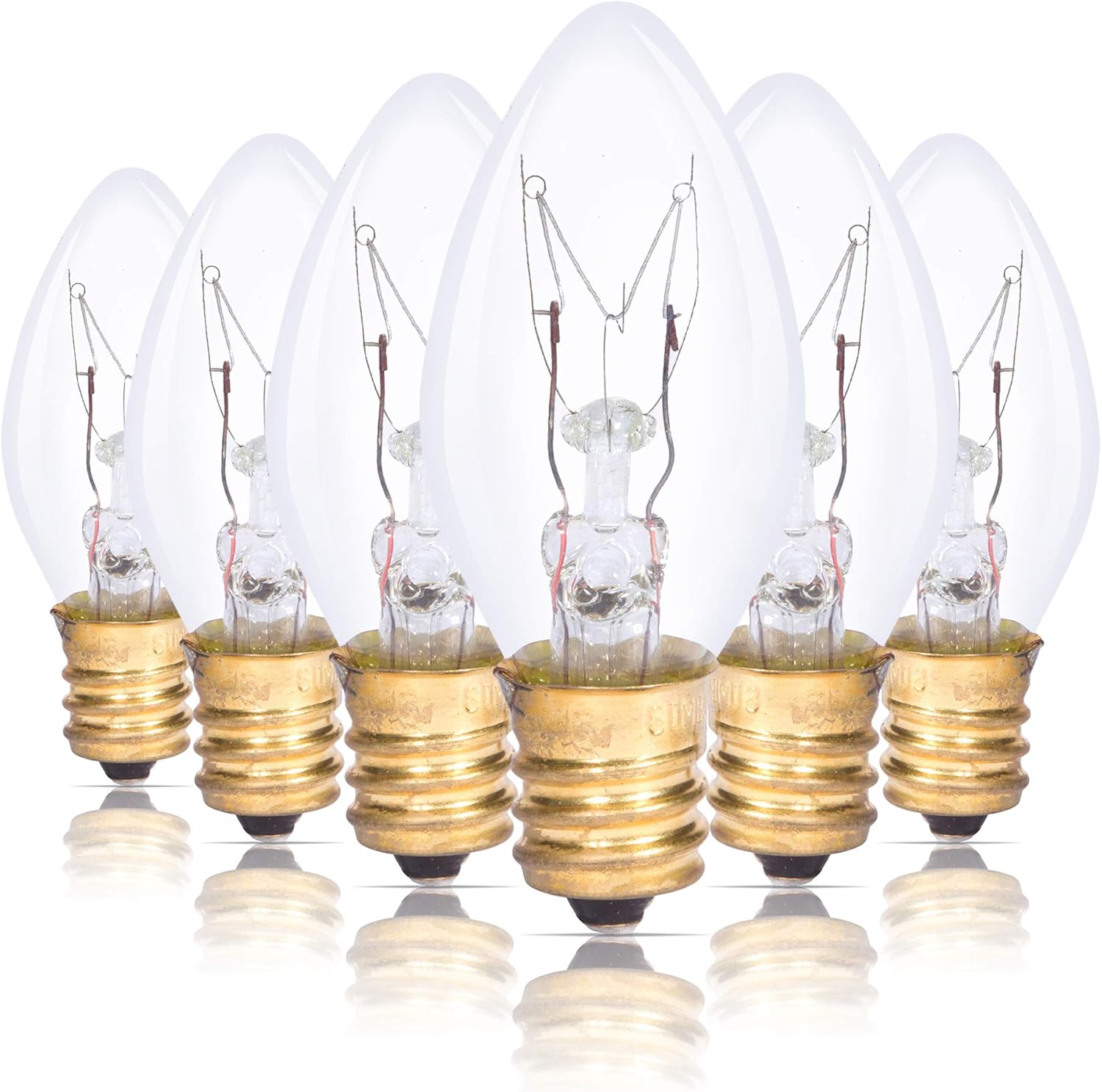 Simba Lighting C7 4W Replacement Bulb (6 Pack) for Night Light, Clear ...