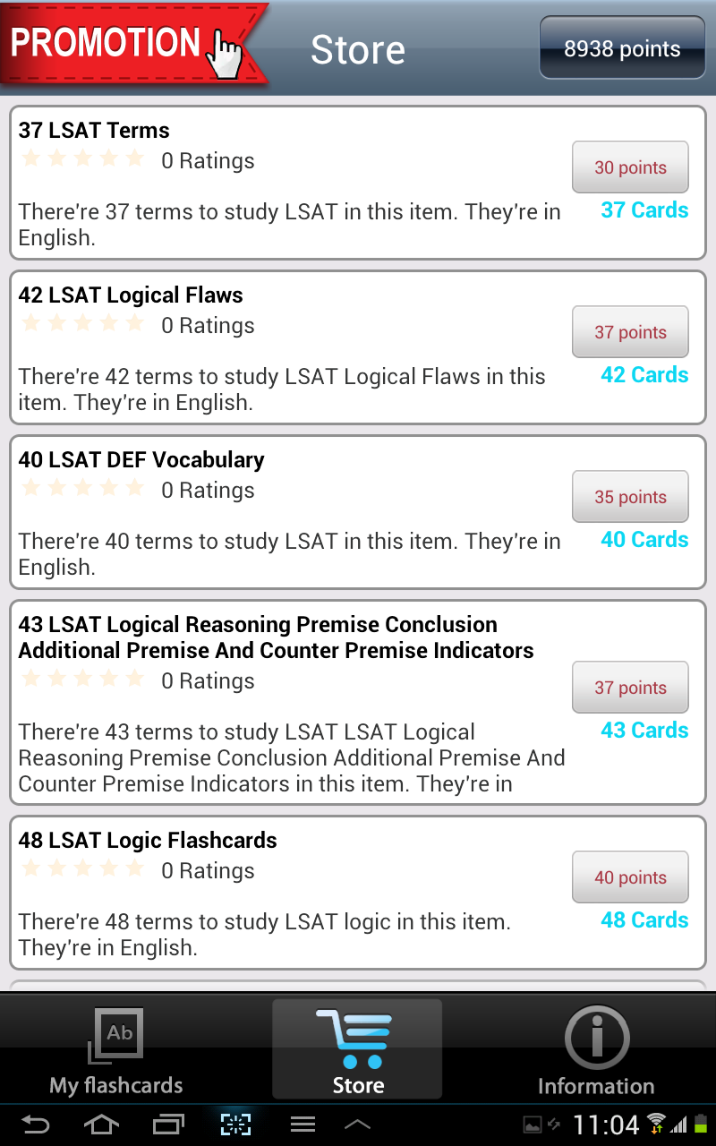 LSAT Flashcards- English - App on Amazon Appstore