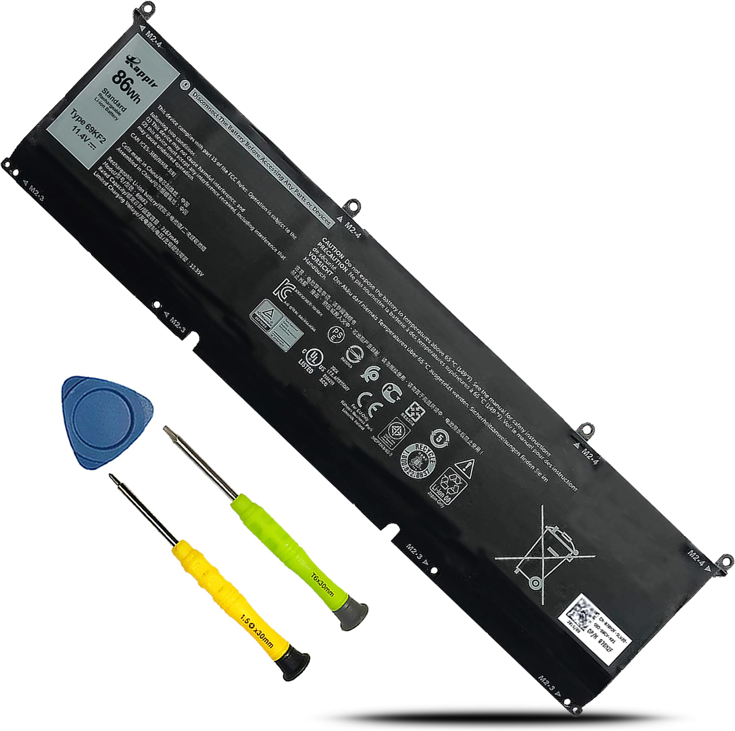 Amazon.com: IZKROR 69KF2 86Wh Battery Replacement for Dell Alienware ...