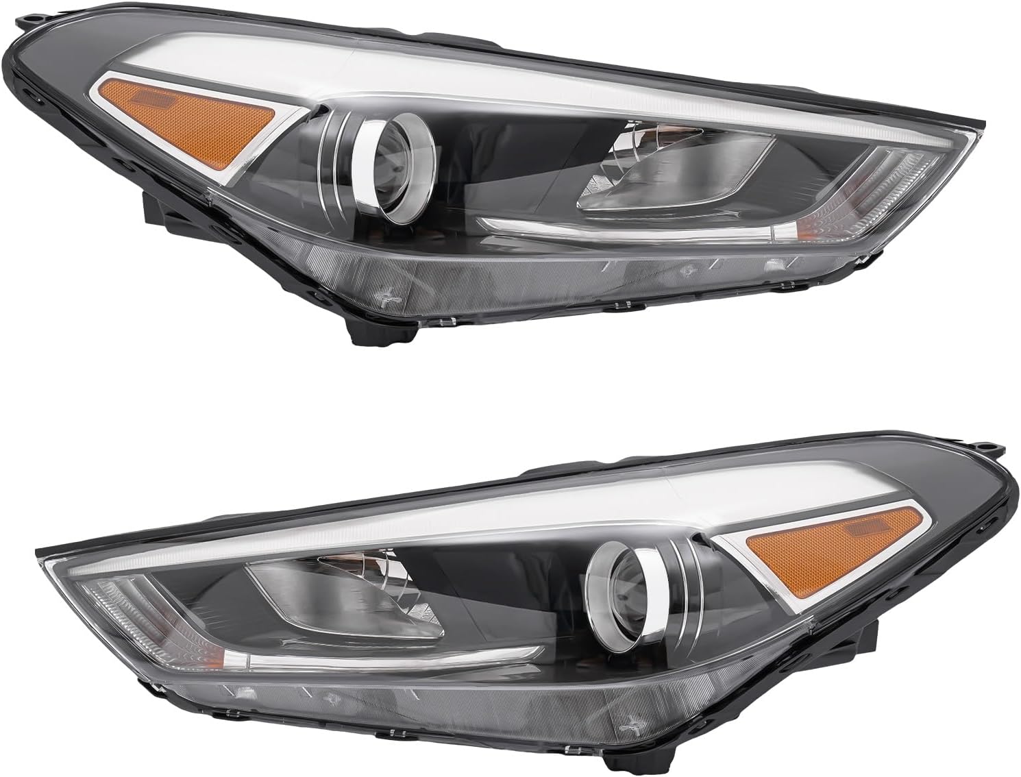 Amazon.com: LOYALHEARTDY For 2016 2017 2018Hyundai Tucson Halogen w/LED ...