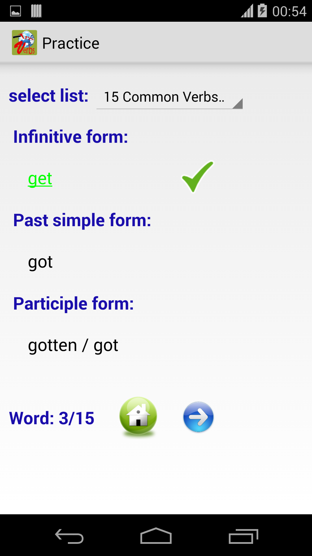 English Irregular Verbs - App on Amazon Appstore