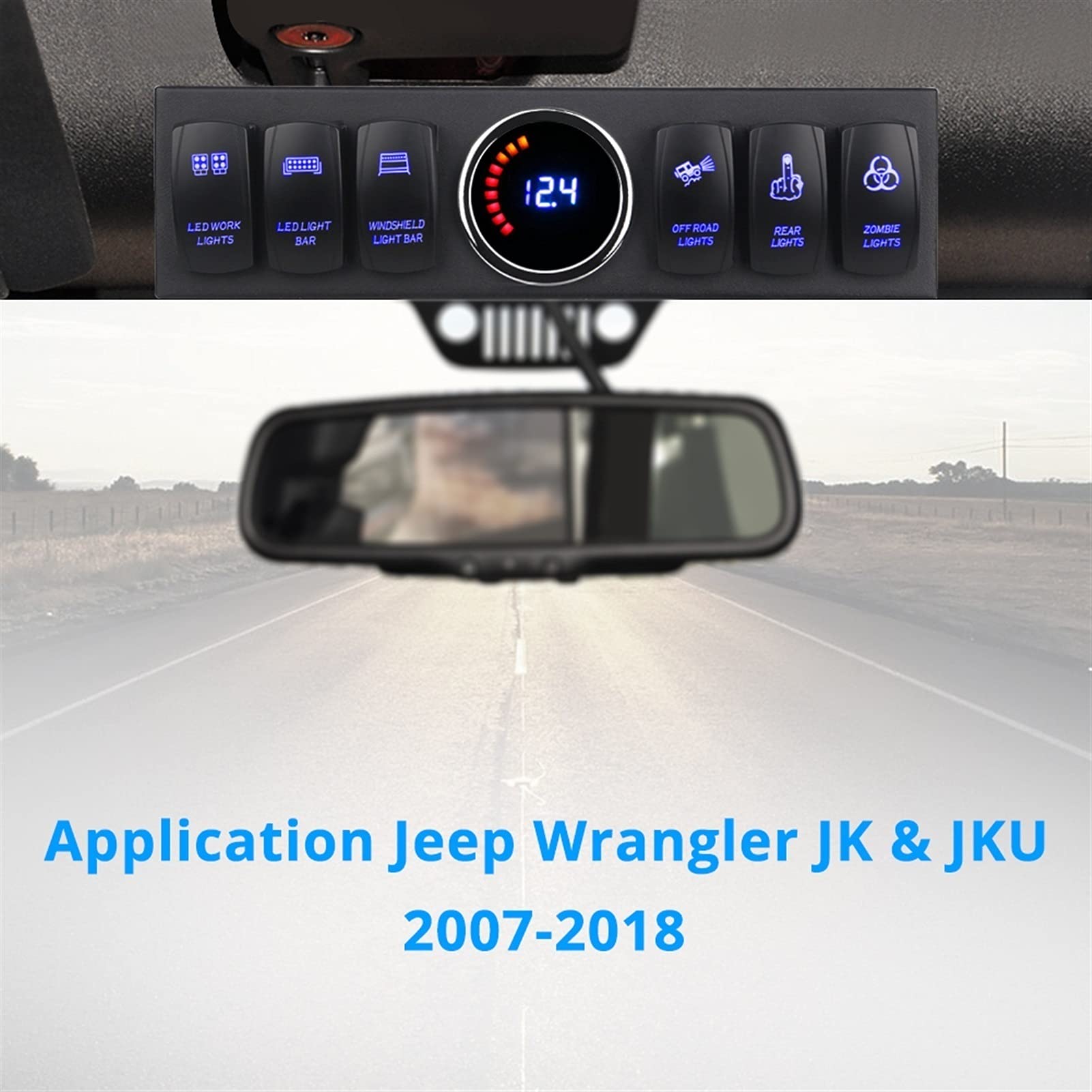 Jeep Wrangler Jk Switch Panel Voswitch 8 Switch Overhead Switch Panel