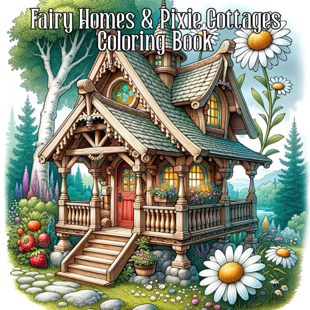 Amazon.com: Fairy Homes & Pixie Cottages Coloring Book: Fantasy Dwelling Coloring Pages for ...
