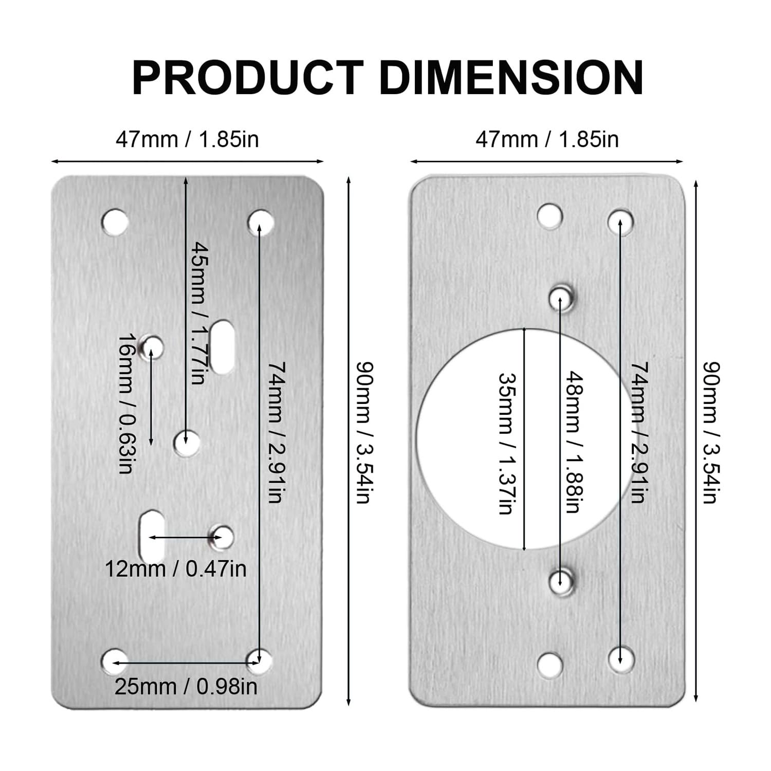 Ginobili 4Pack Cabinet Hinge Repair Plate with 2Pack Full Overlay Soft ...